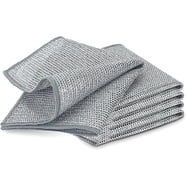 5 Pack Stainless Steel Microfiber Cleaning Cloth - For Household ...