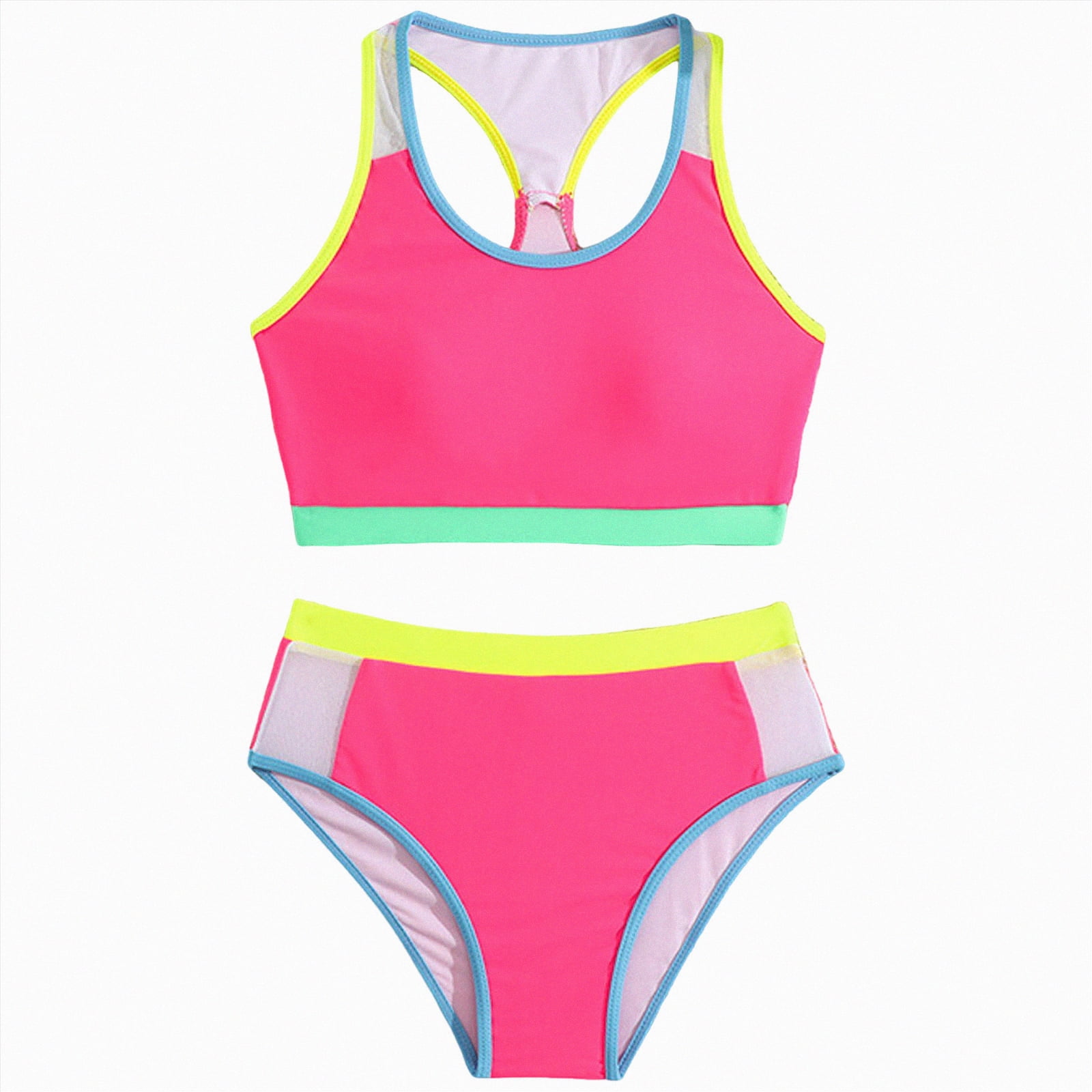 Yindaity Two Piece Bathing Suits for Girls Girls Tankini Swimsuits Two ...