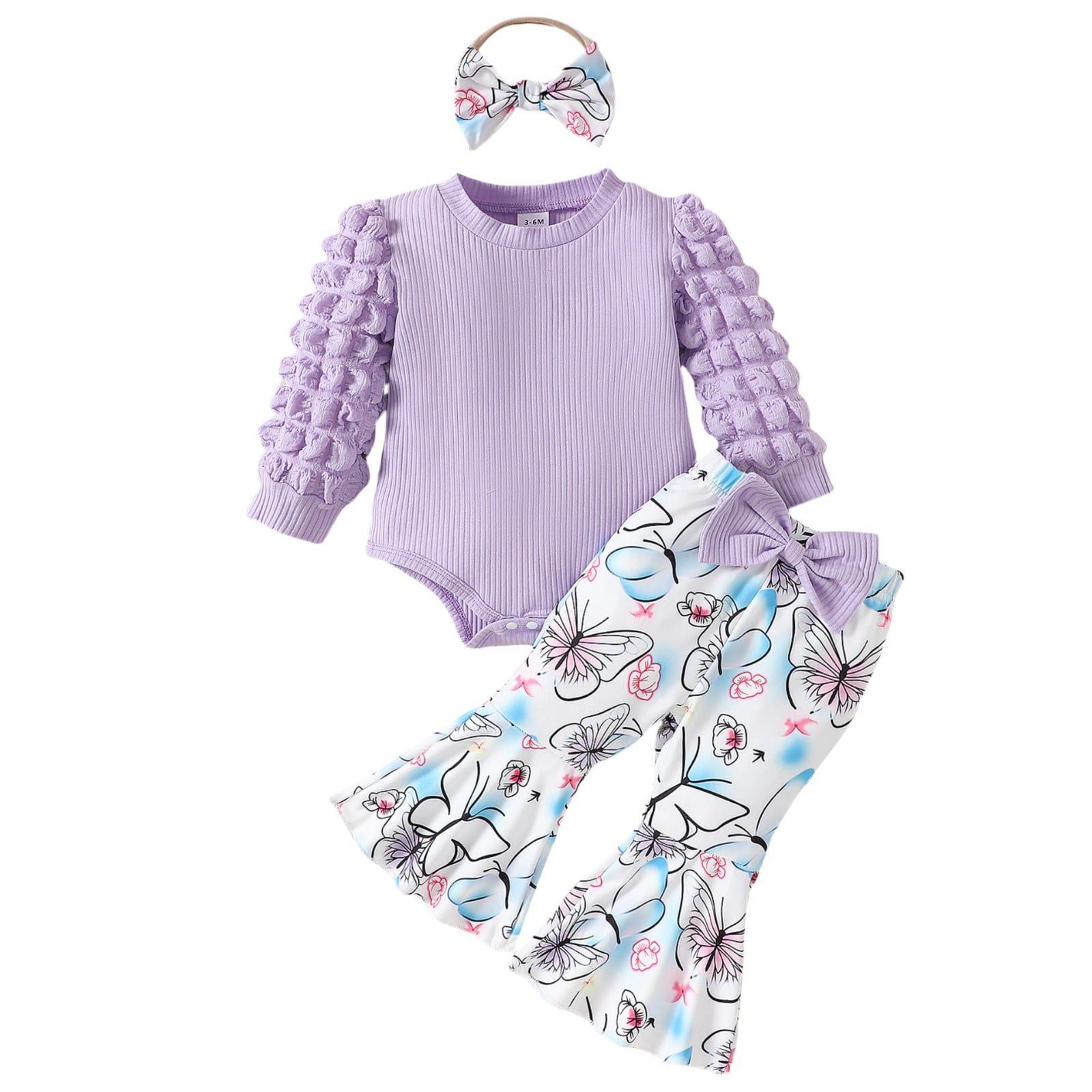 Yindaity Baby Girls Cotton Clothes Long Sleeve Romper Jumpsuit Pants ...