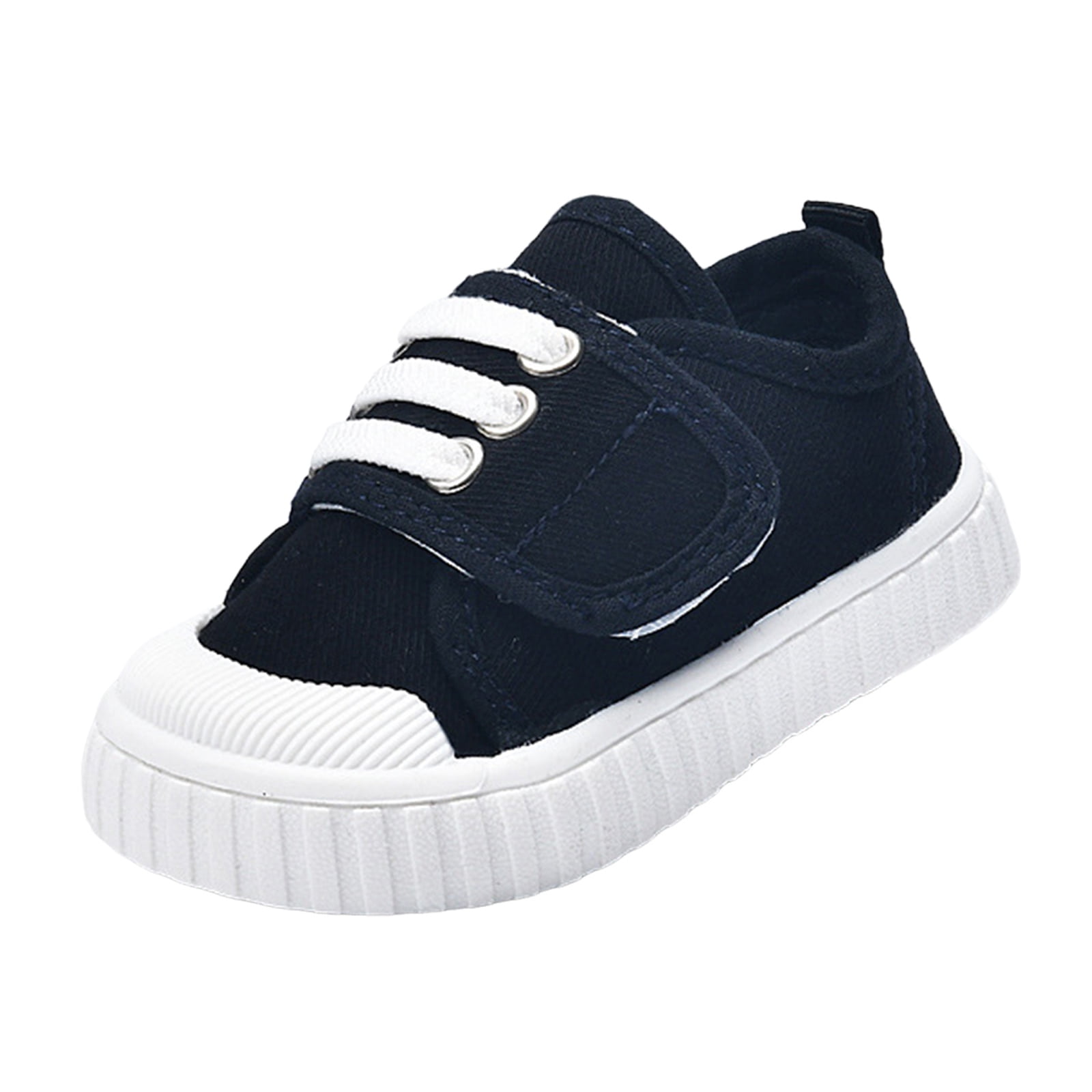 Yindaity Canvas School Kids, Leather School Shoe with Barefoot Sole Boy ...