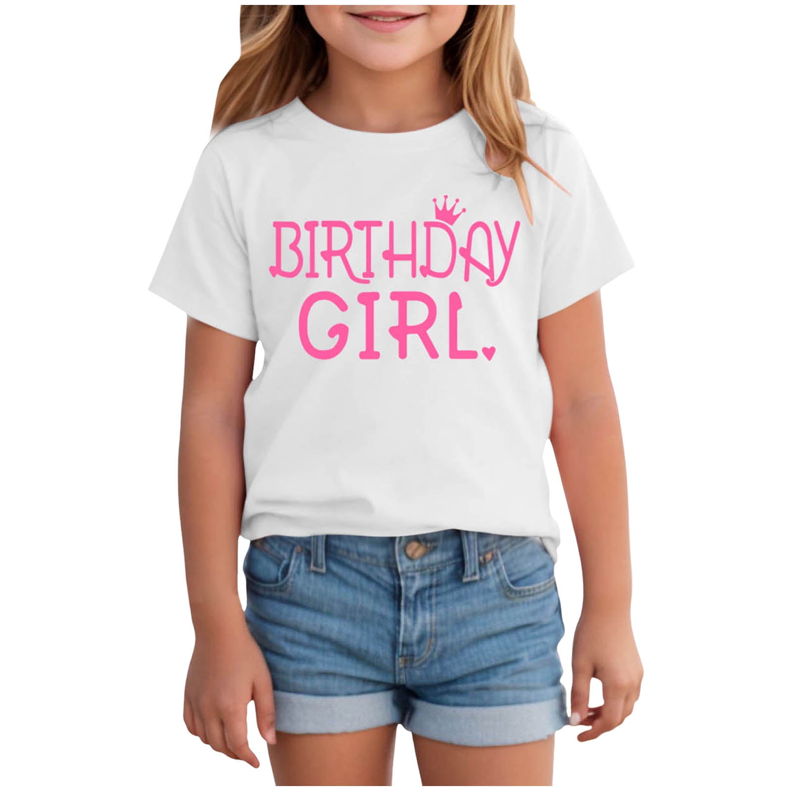 Yindaity Girls Fourth of July Shirt Toddler American Flag Tshirt ...