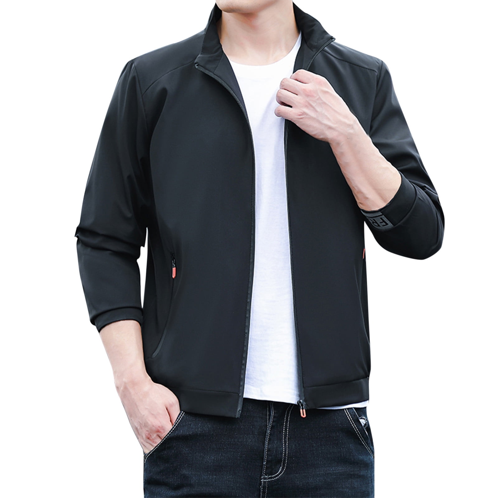 Yindaity Mens Lightweight Jacket Men's Casual Shirt Jacket Cotton Linen ...