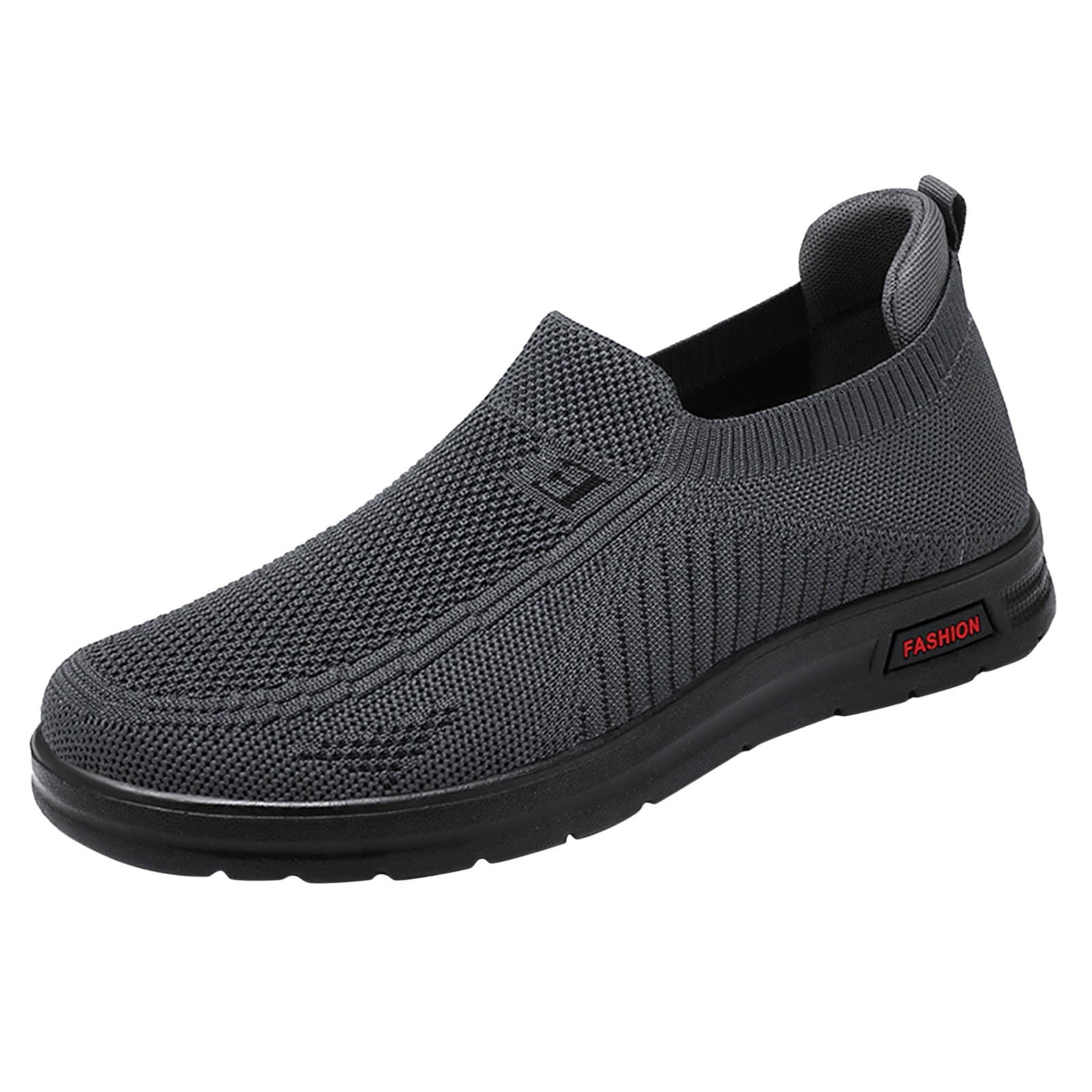 Yindaity Steel Toe Shoes for Men Non-slip Loafer Shoe Comfortable ...