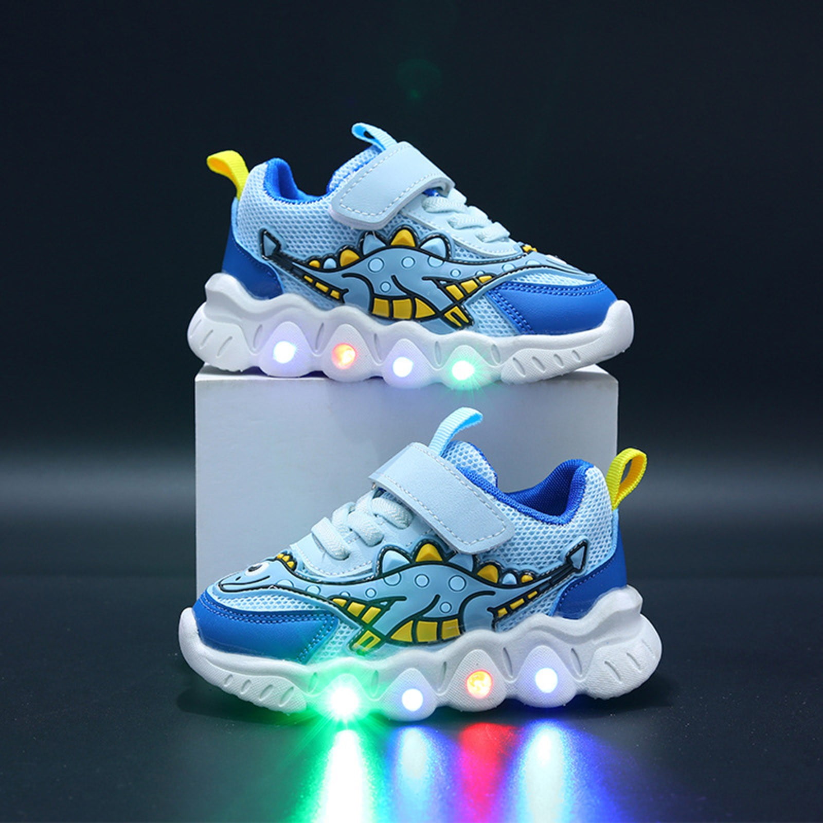 Yindaity Toddler Baby Boys Girls Light Up Shoes Kids Soft Flashing Led ...