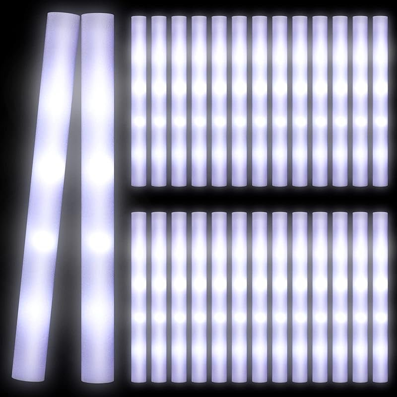 Yinder 100 Pcs LED Glow Sticks, 18.9 Inches Light up Batons with 3 ...