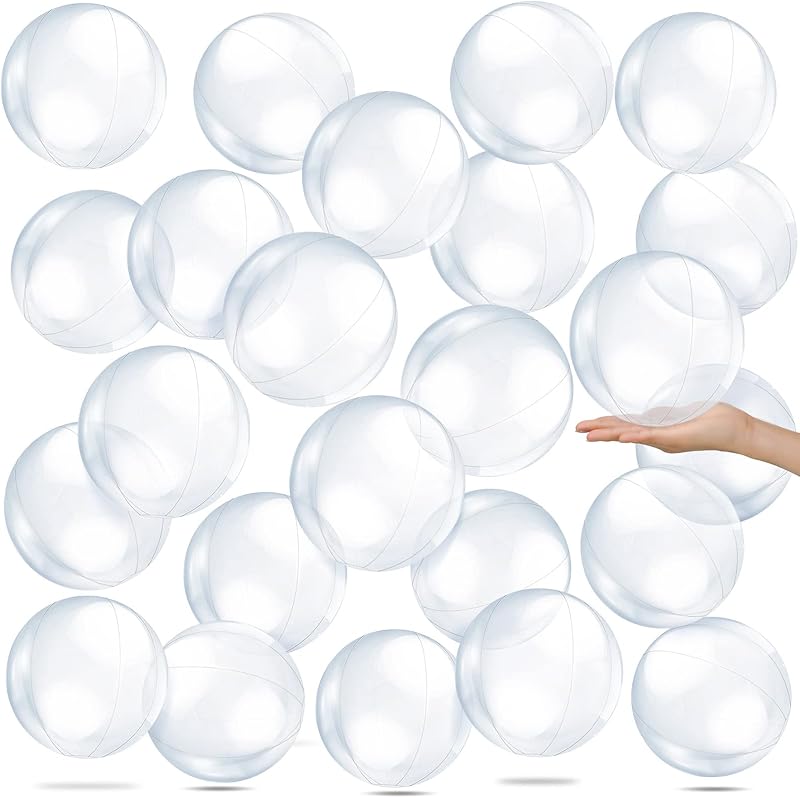 Yinder 24 Pieces Inflatable Beach Ball 6 Inches Pool Floating Ball ...