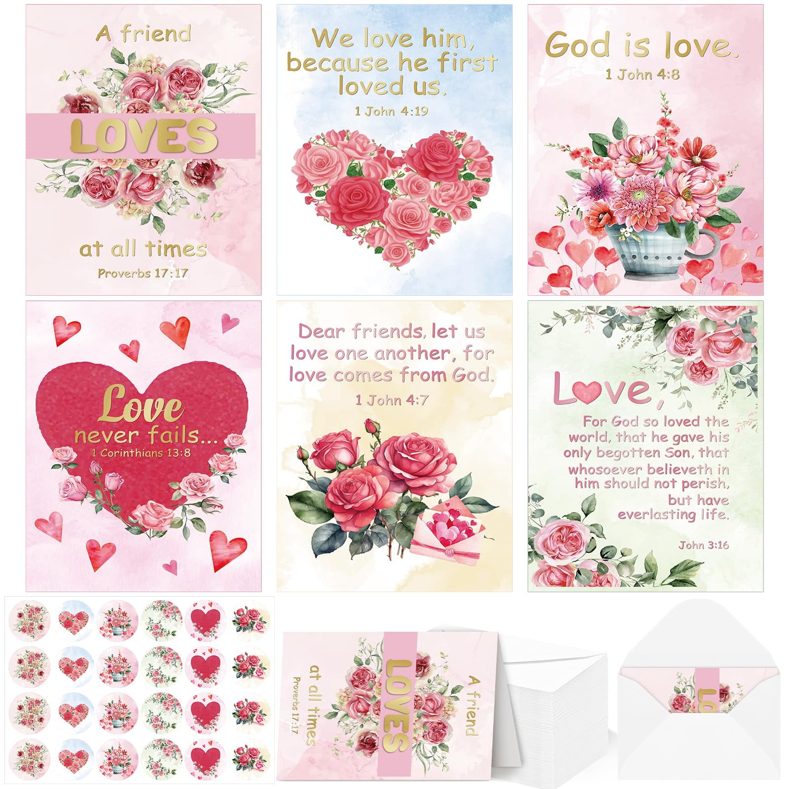 Yinder Religious Valentines Day Cards Blessed Valentine's Day Cards ...