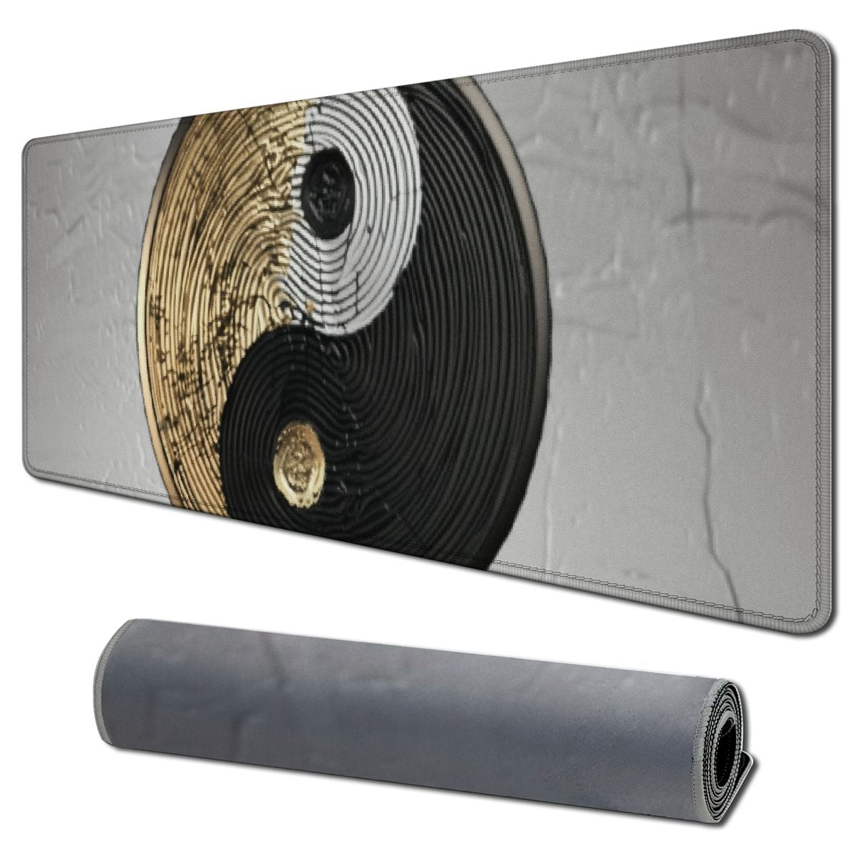 Ying Yang Diagram Prints Large Office Gaming Mouse Pad Strong Adhesion And Durability Precision