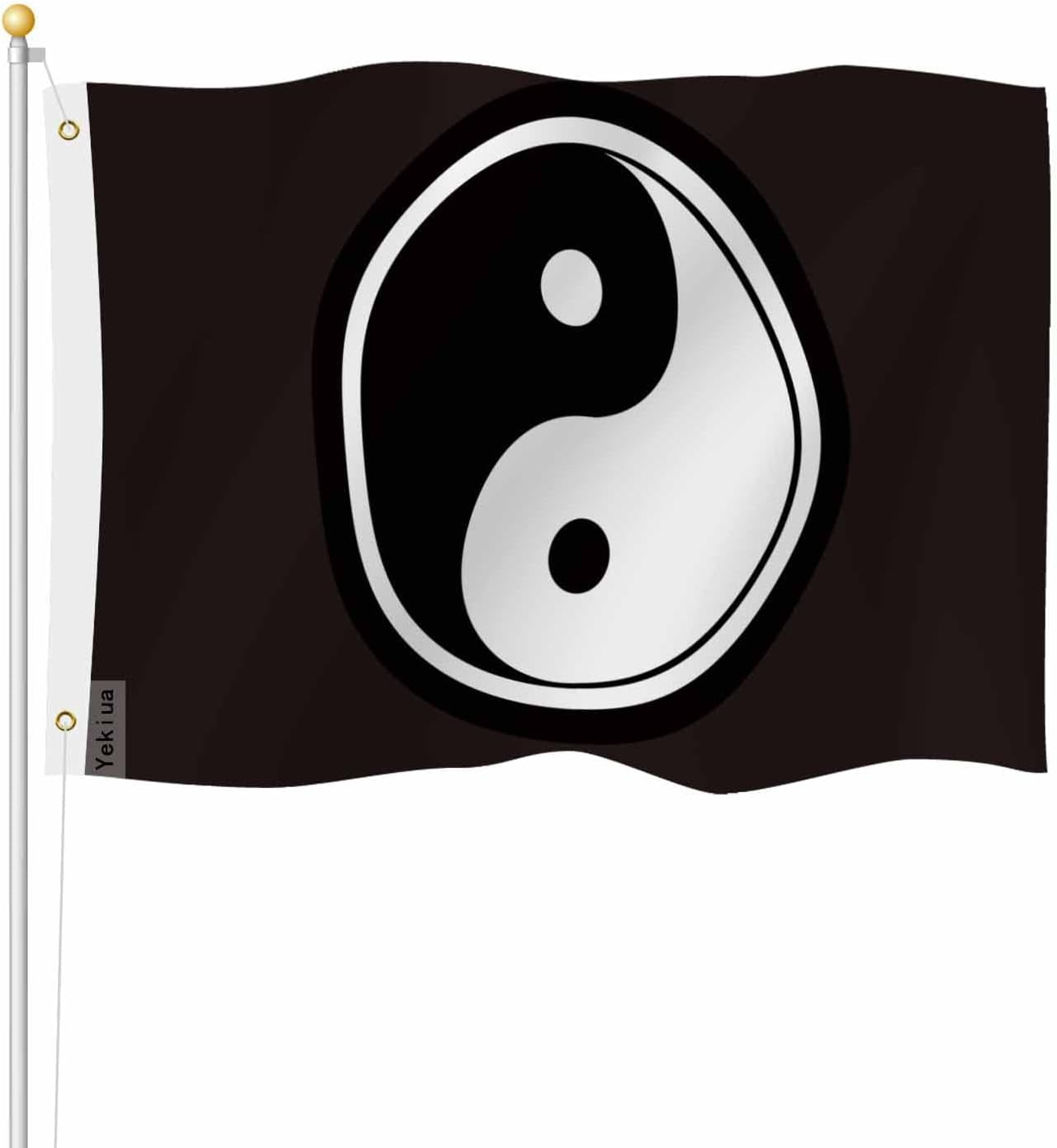 Ying Yang Symbol Flag Day Night Opposite Contrary Forces UV Protected ...