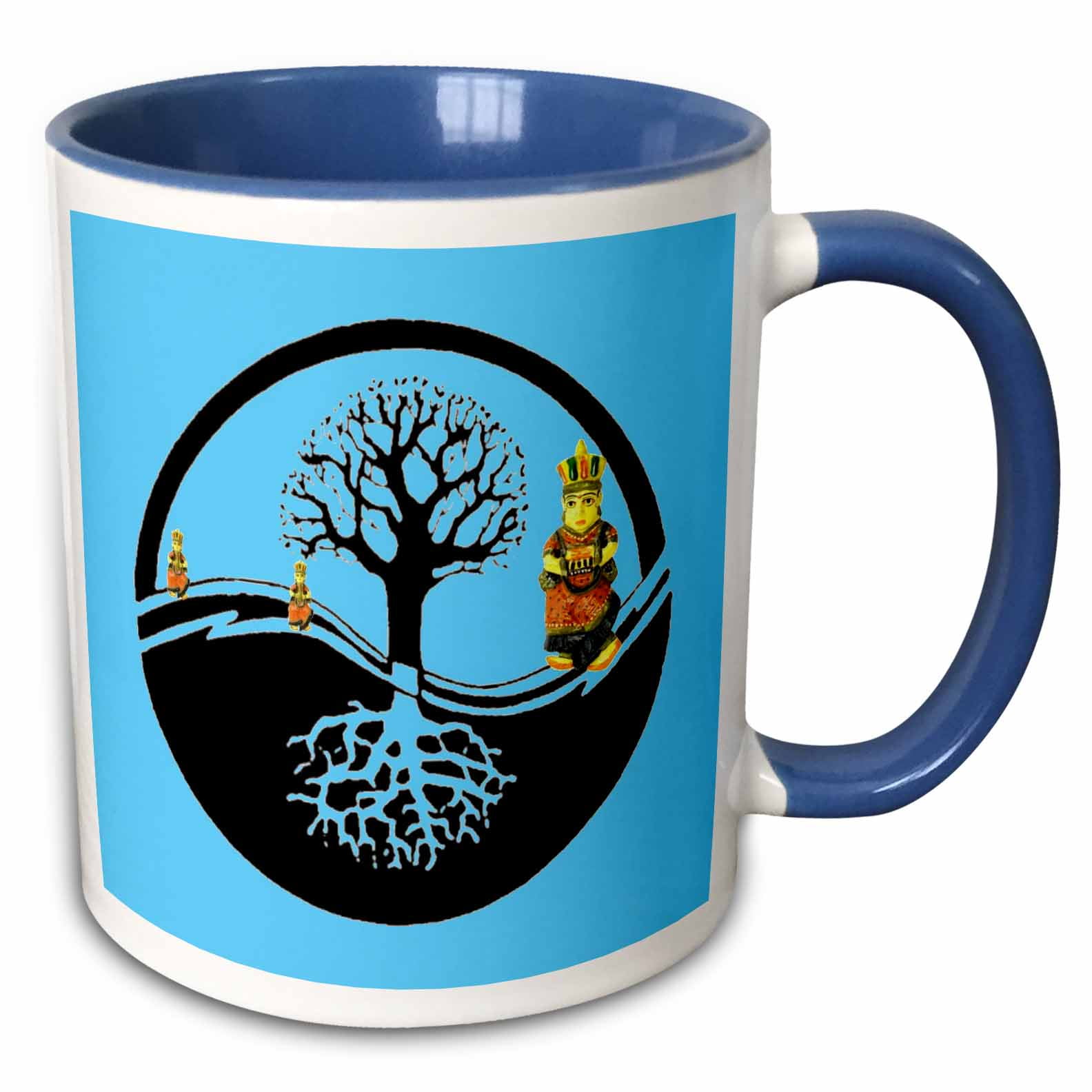 3drose, Ying Yang Tree - Baby Blue, 15oz Two-tone Blue Mug - Walmart.com
