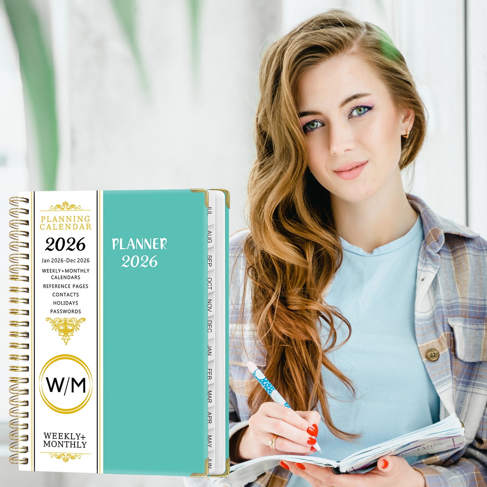 YingYouFu 2026 A5 Planner Notebook with Dividers - Monthly Weekly Organizer,Coil Bound,Inner ...