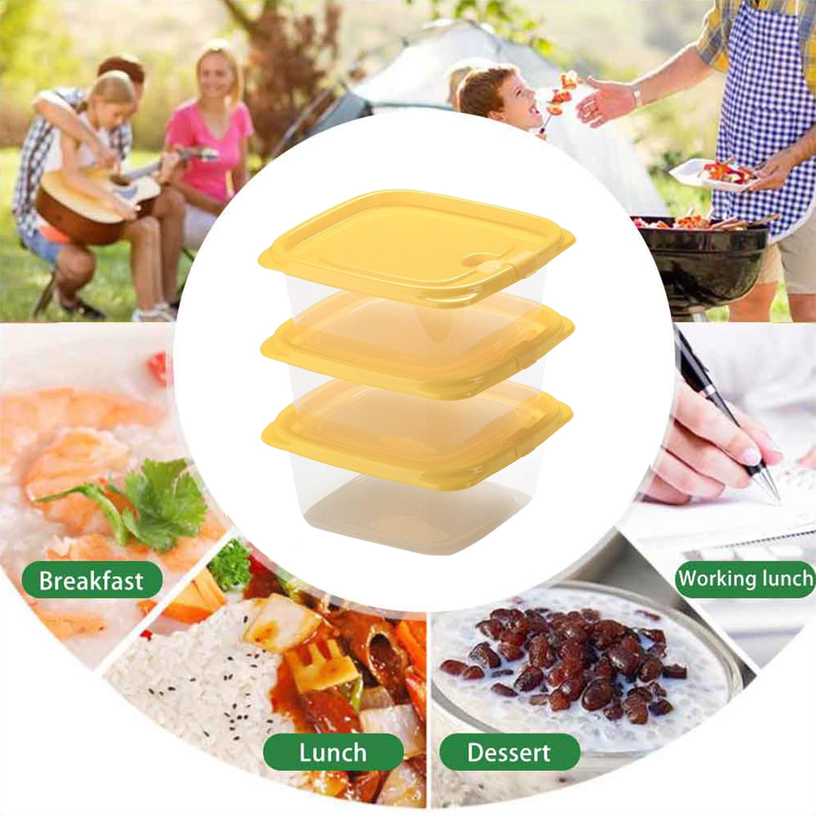 YingYouFu 3-Pack Glass Food Storage Containers with Locking Lids ...