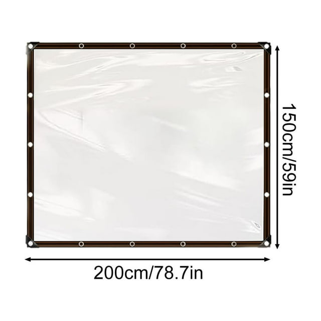 YingYouFu Clear Poly Tarps for Outdoor Garden Protection - Heavy-Duty Vinyl Tarp with Rainproof ...