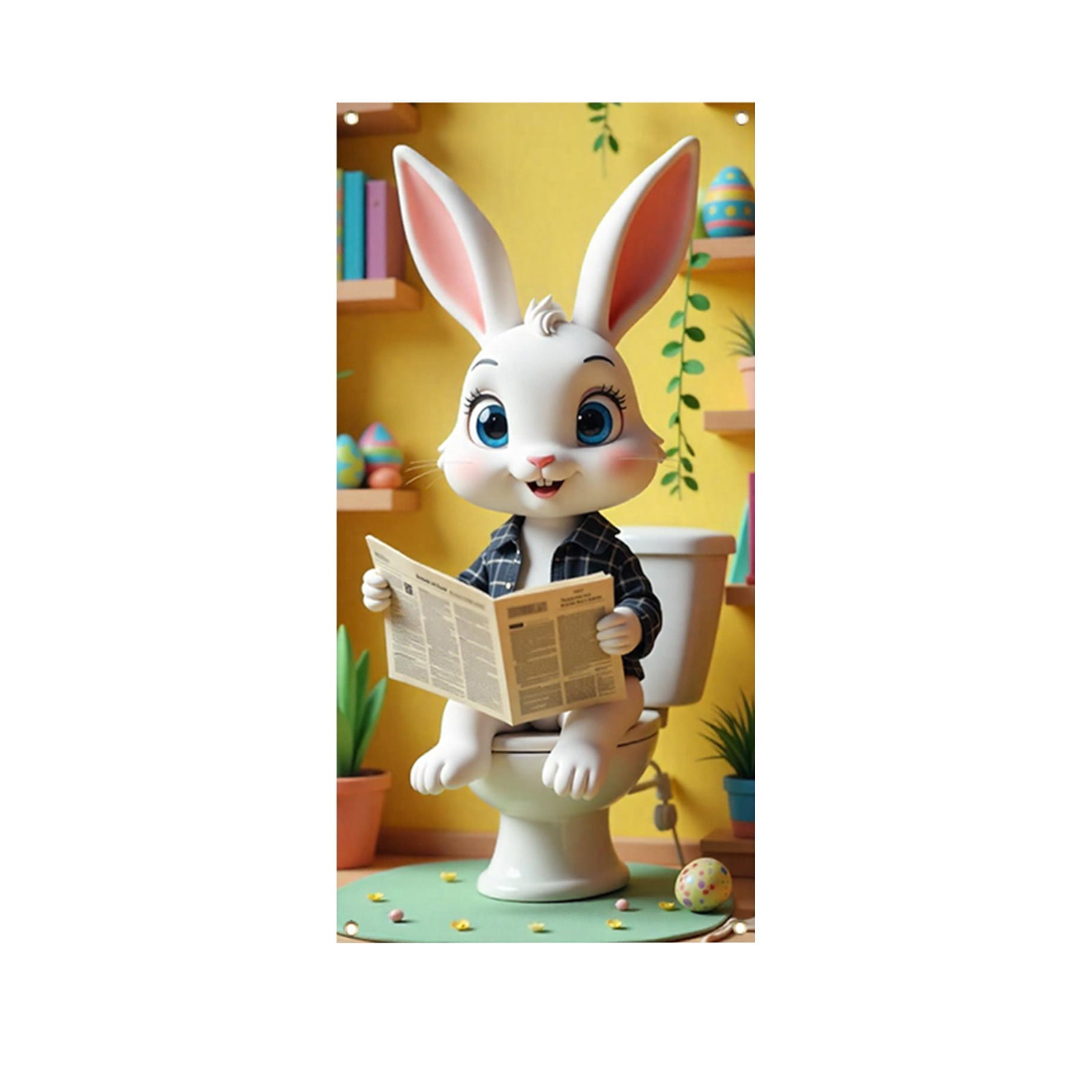 YingYouFu Easter Door Flag 71X35 Inch, Easter Door Flag Accessories ...