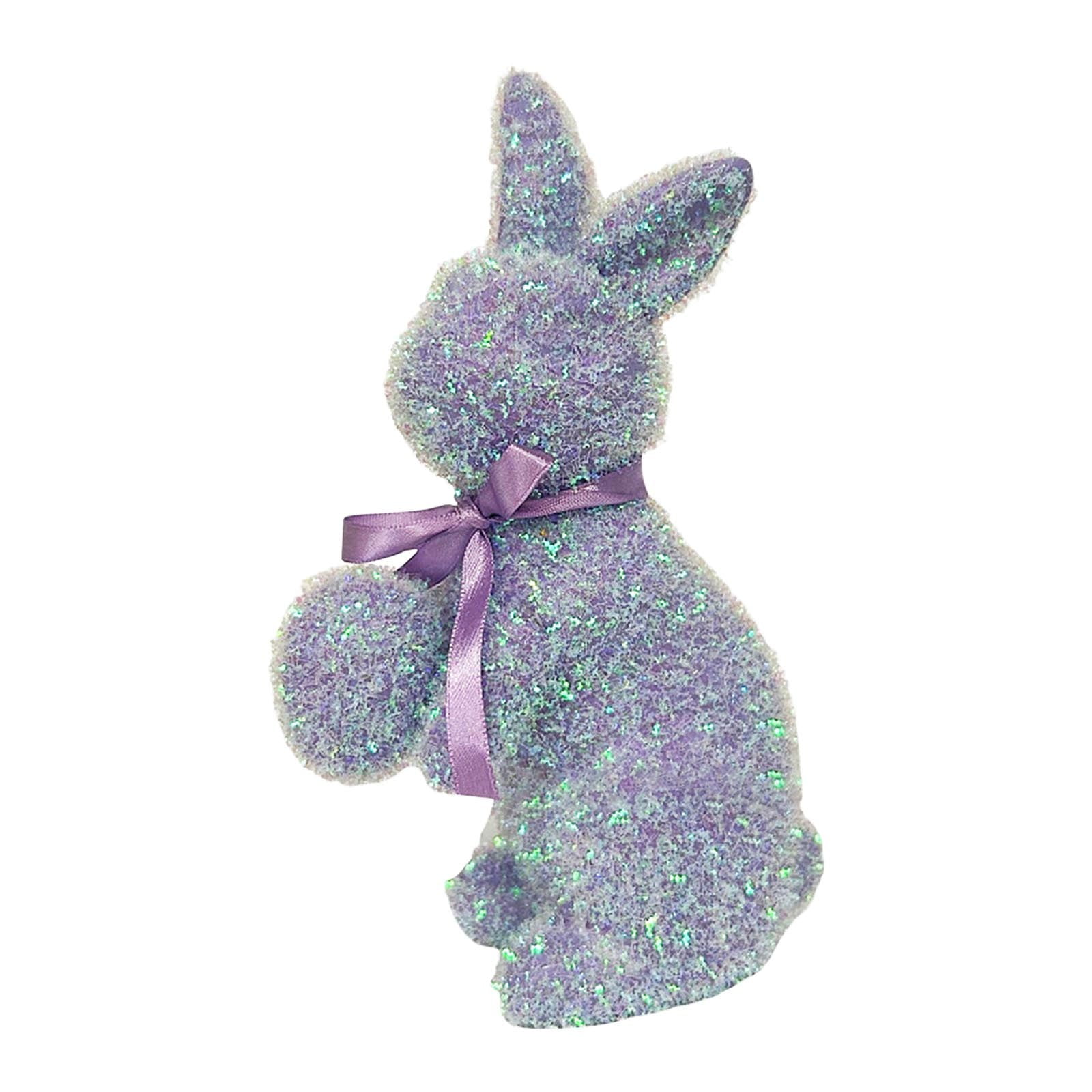 YingYouFu Easter Gold Sparkles Bunny Ornament - Colorful Rabbits with ...