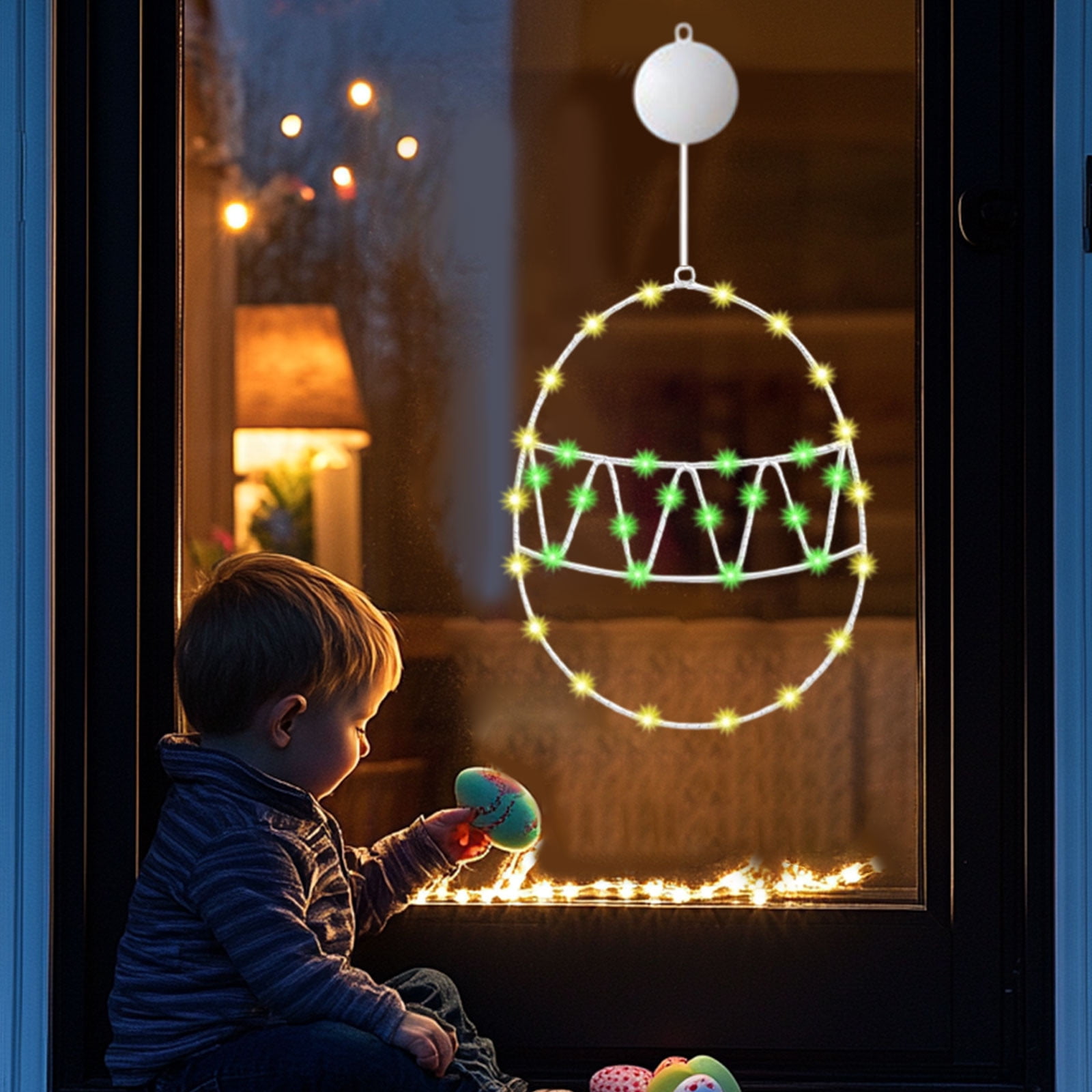 YingYouFu Easter Tinted Window Lights for Indoor Decorations ...