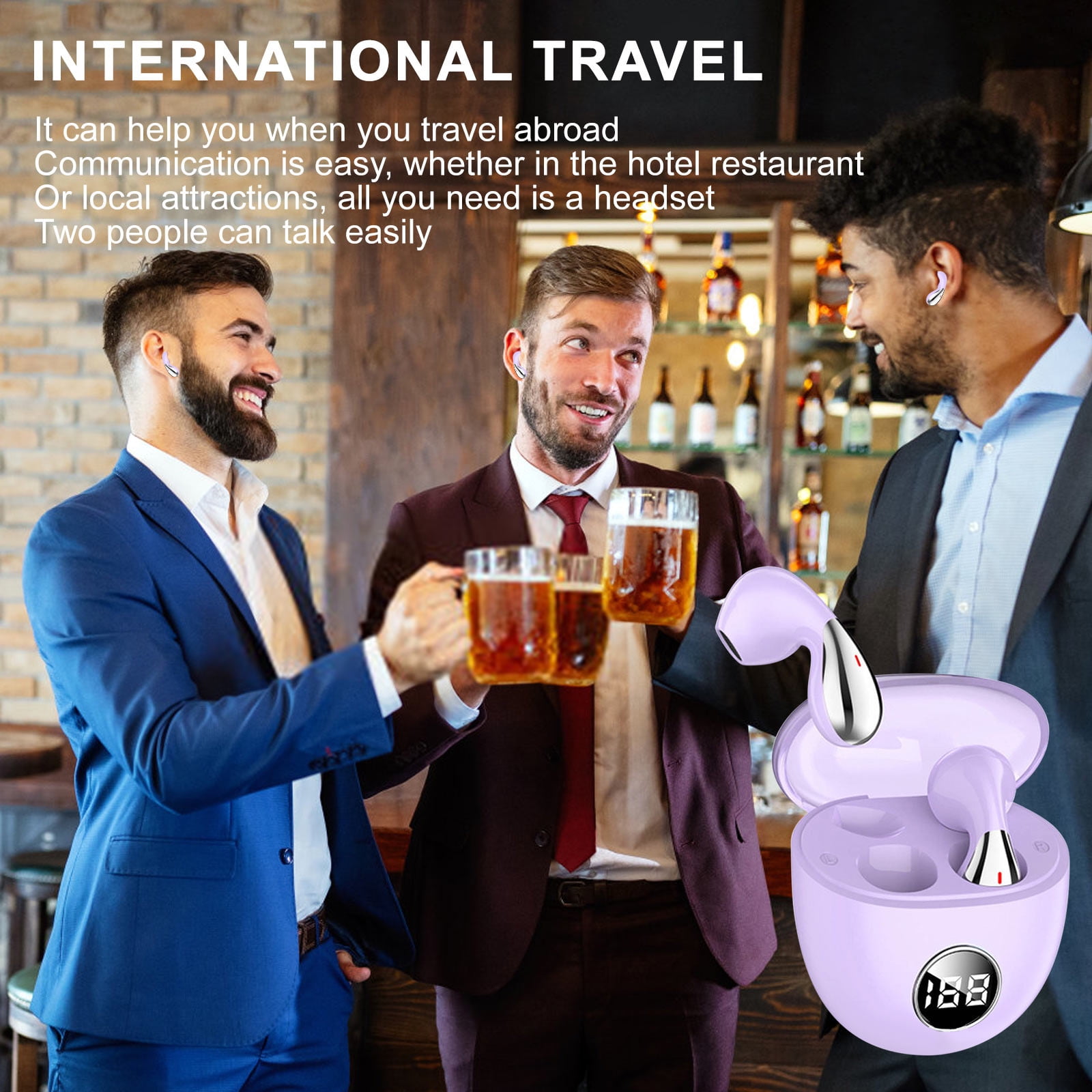 YingYouFu Smart Language Translation Earbuds, Real-Time Translation ...