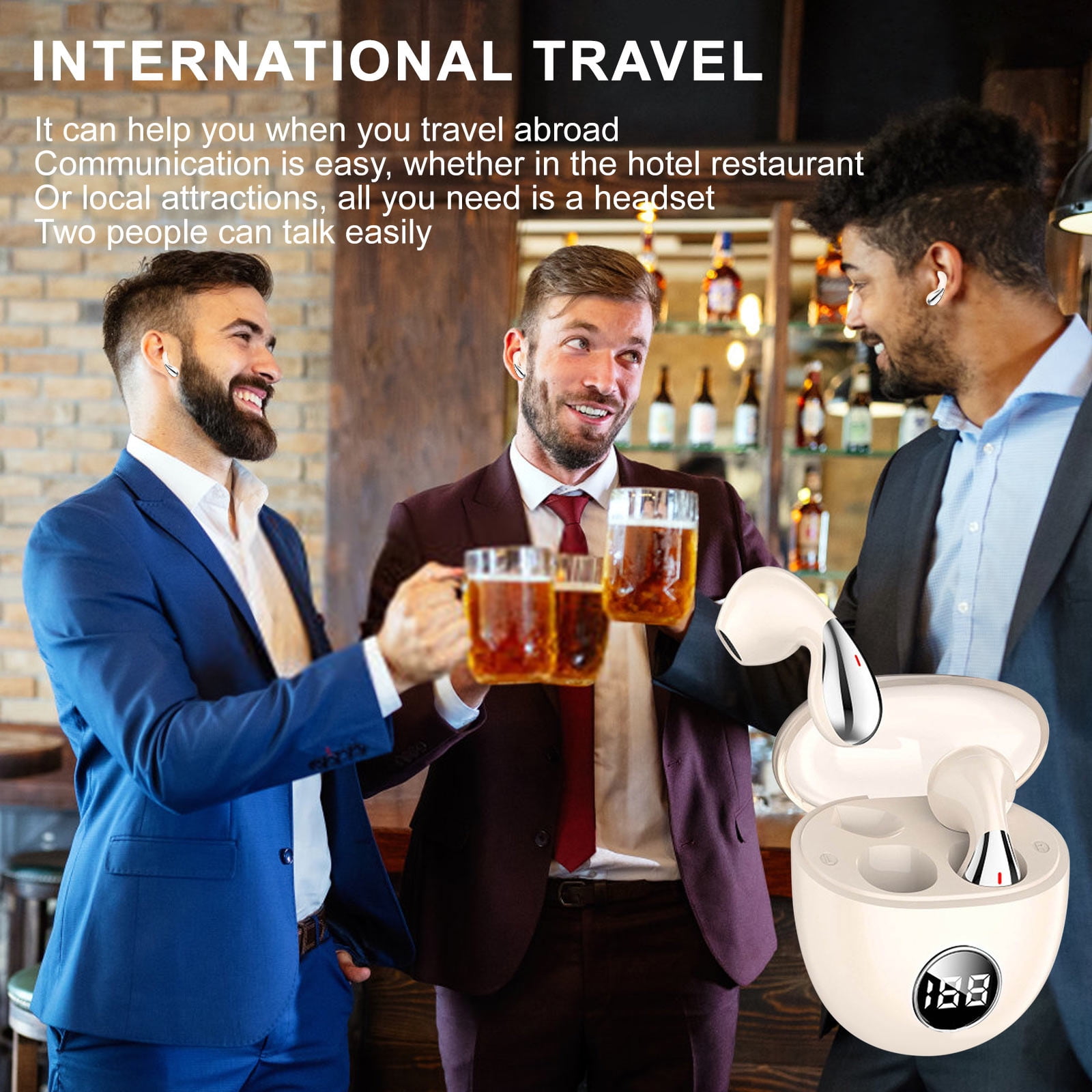 YingYouFu Smart Language Translation Earbuds, Real-Time Translation ...