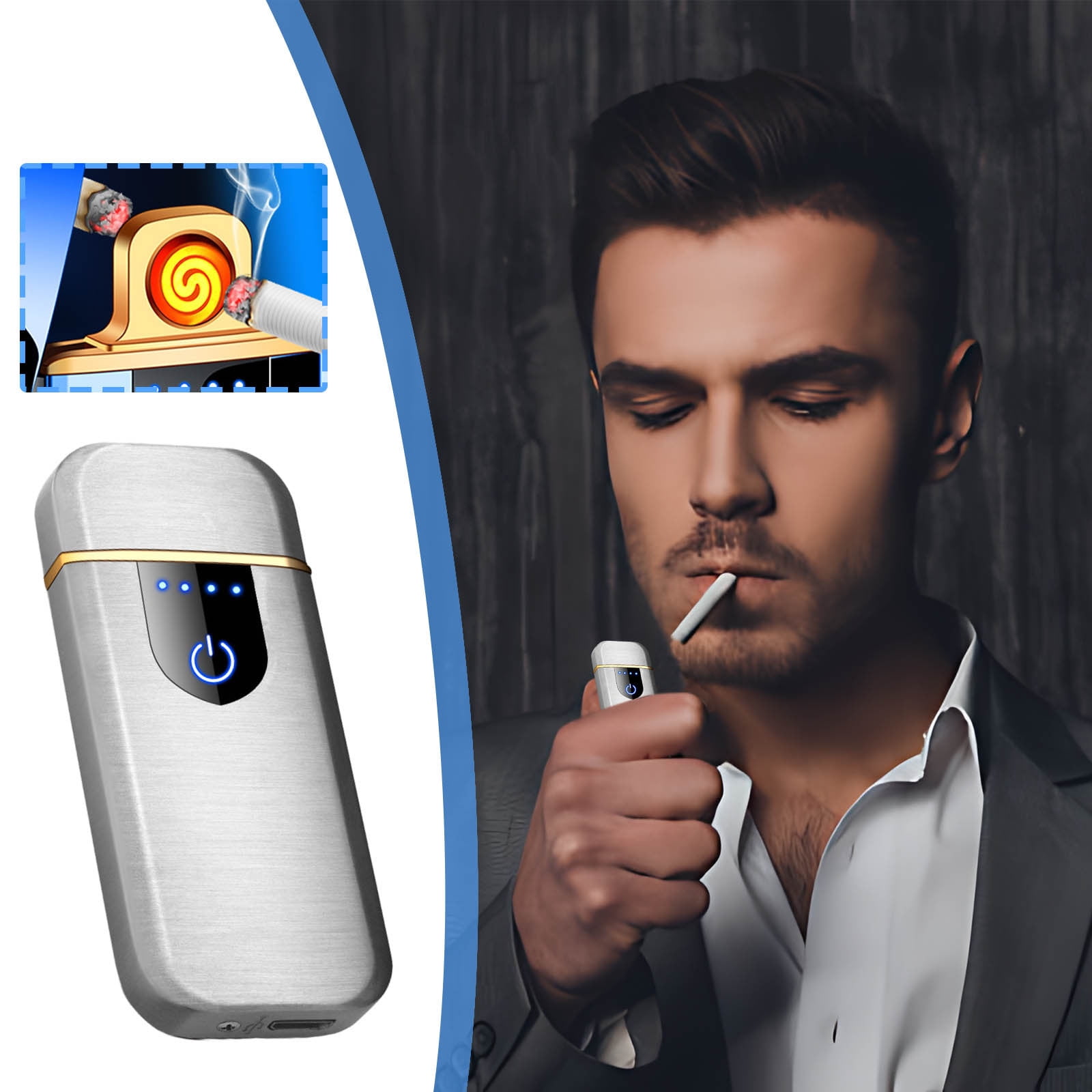 YingYouFu Usb Charging Rechargeable Flameless Lighter with Screen ...