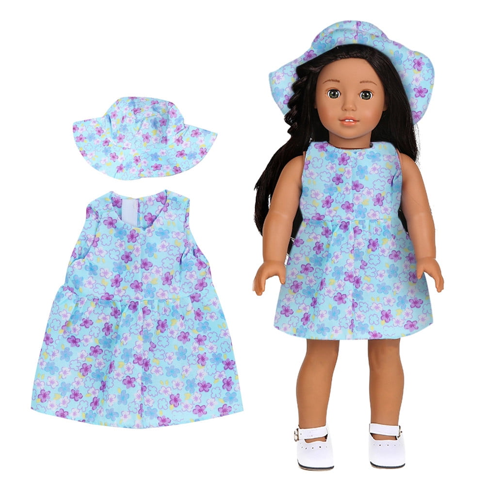 Yinguo Beautiful Dress with Hat For 18 Inch American Doll Accessory ...