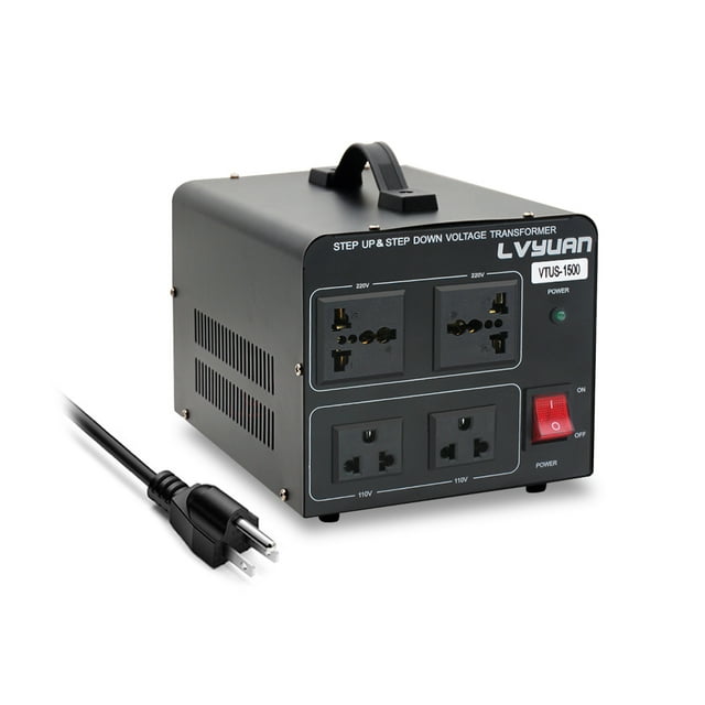 Yinleader 1500W Voltage Converter Transformer, 110V to 230V / 230V to 110V, 4AC Adapter ...