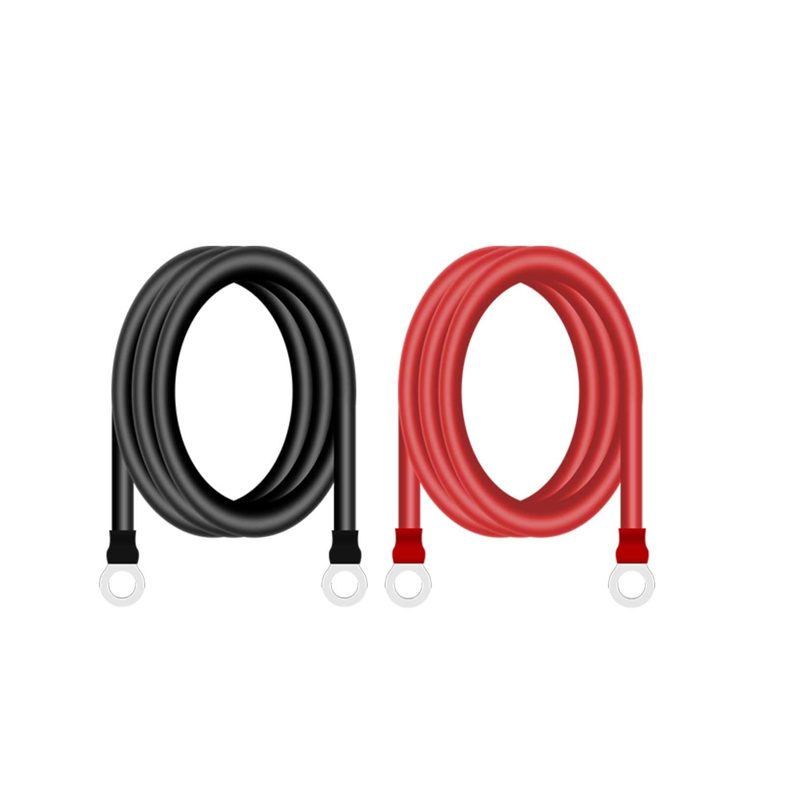 Yinleader 5AWG 20-Inch Battery Inverter Cables Set with 5/16" Lugs ...