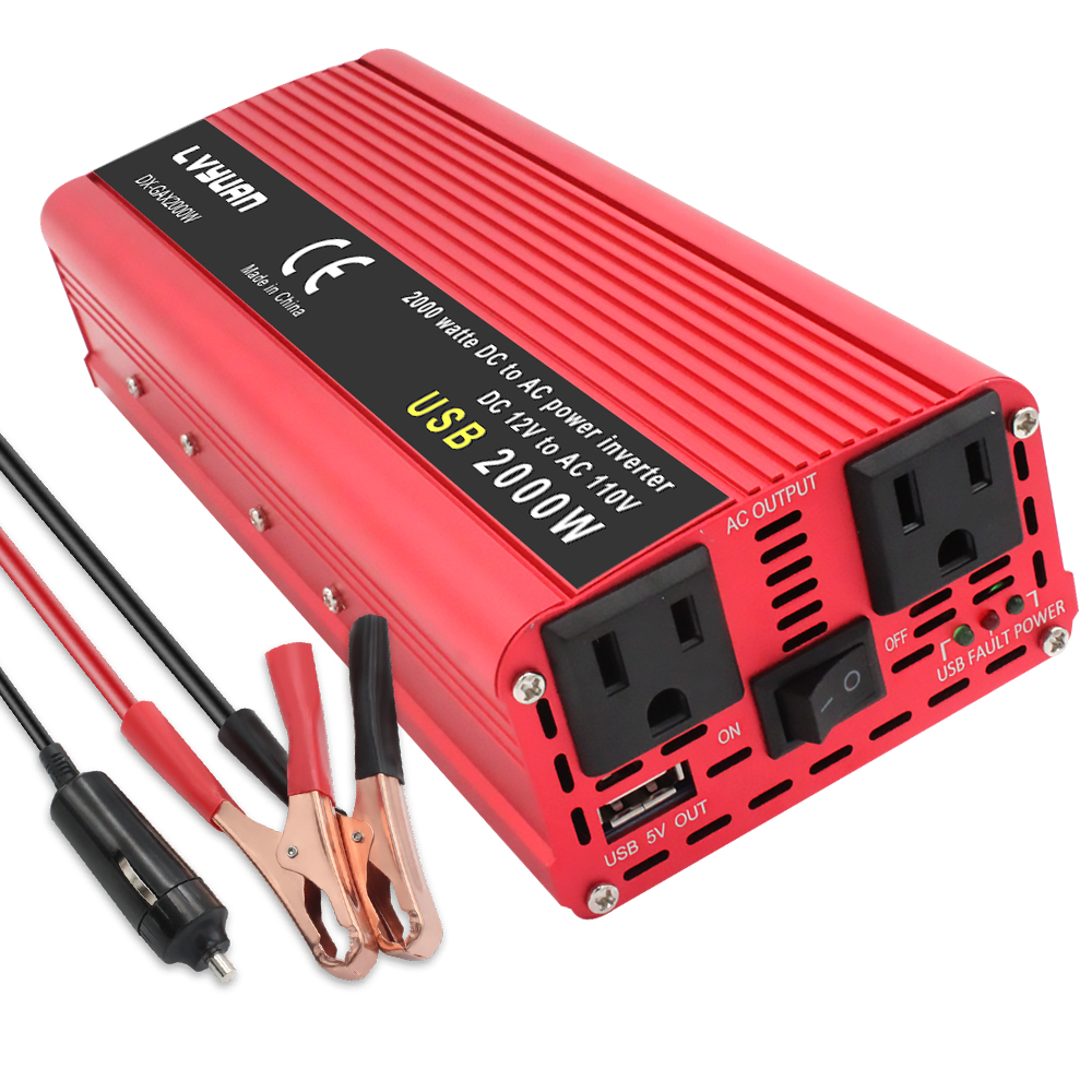 Bapdas 150 Watts Car Power Inverter DC 12V to 110V AC Car Adapter with ...