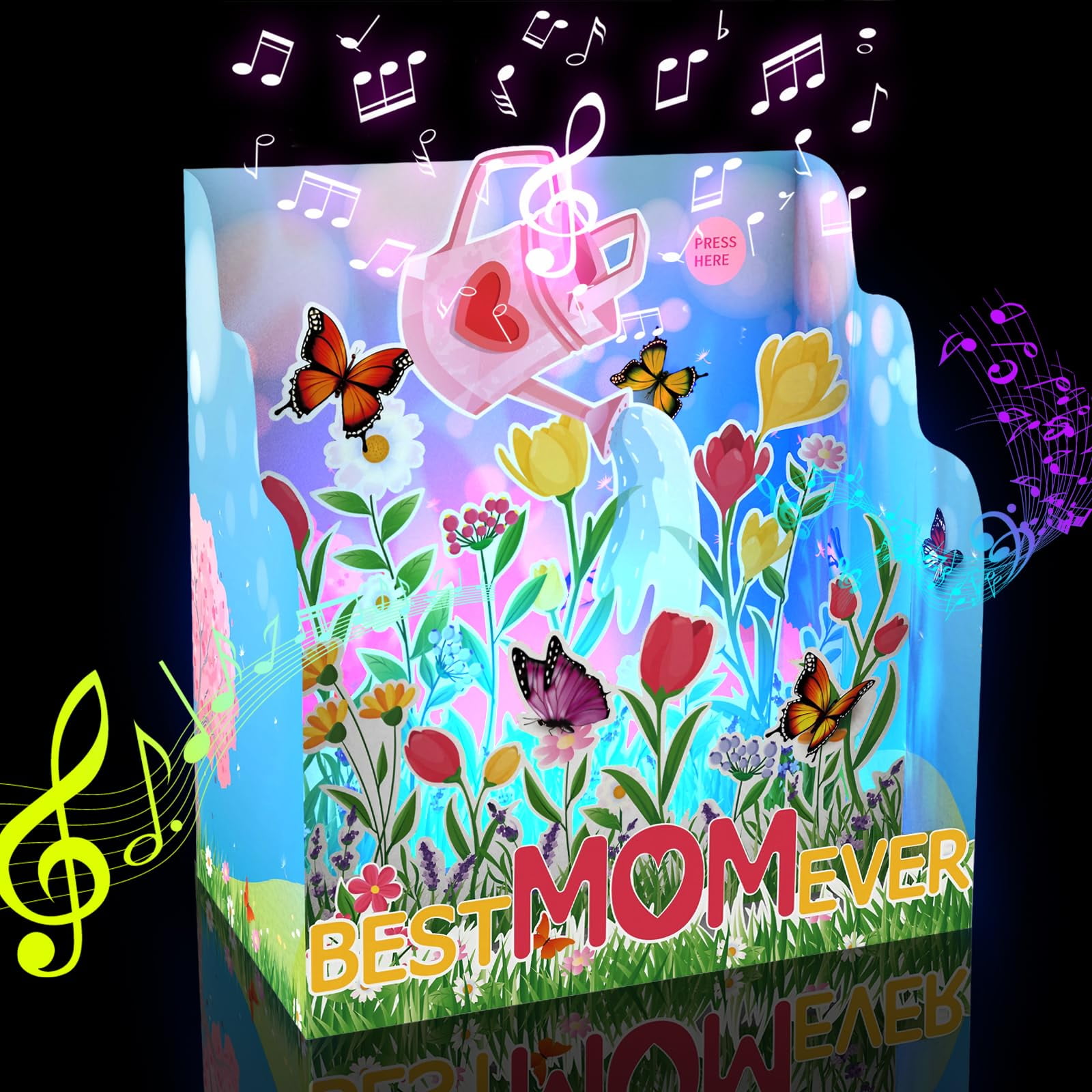 Yinqing LIGHTS & MUSIC Mothers Day Pop Up Card, Happy Mother’s 3D Card ...