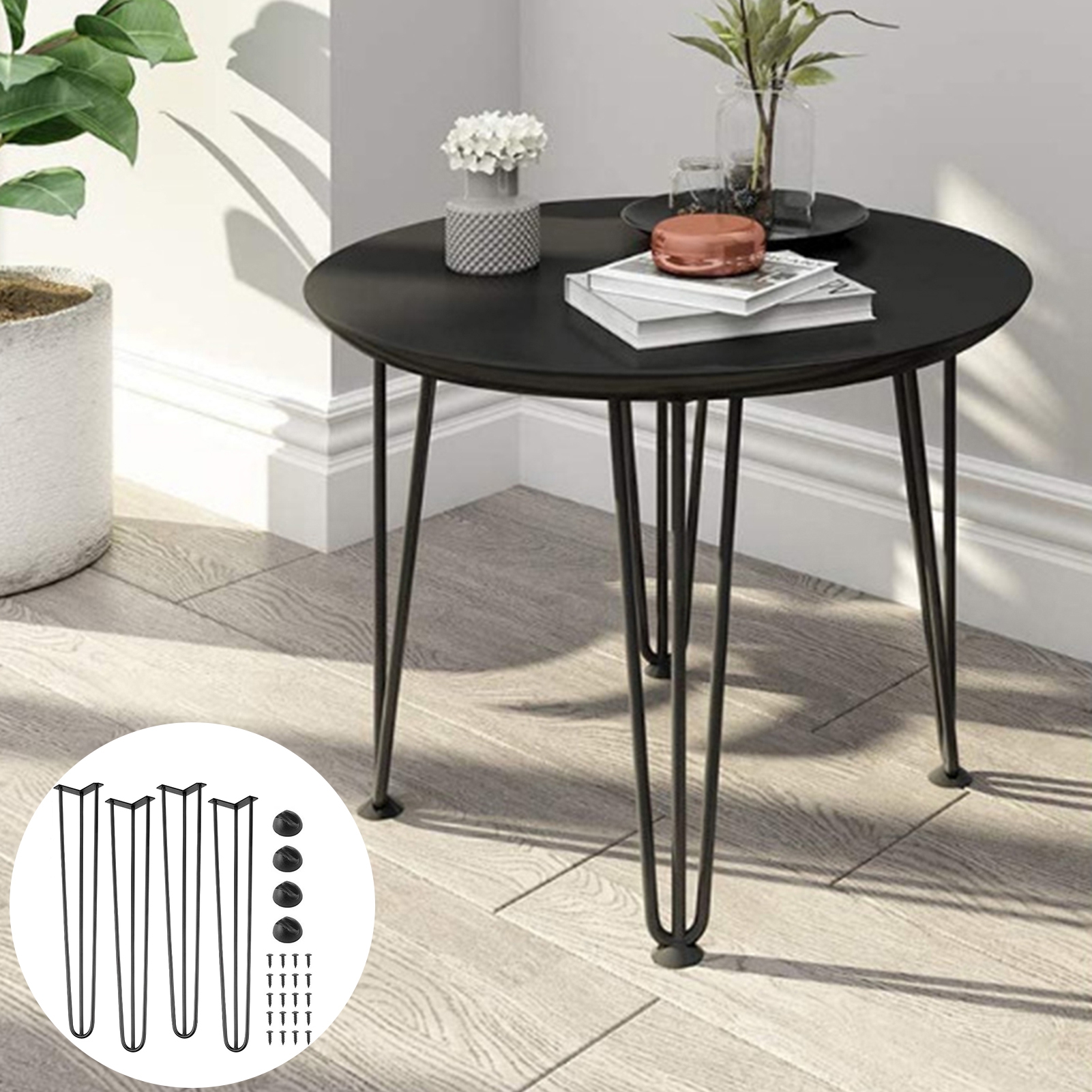 Yinreli 1 Set Table Legs Sturdy Construction Anti-deform Metal DIY ...