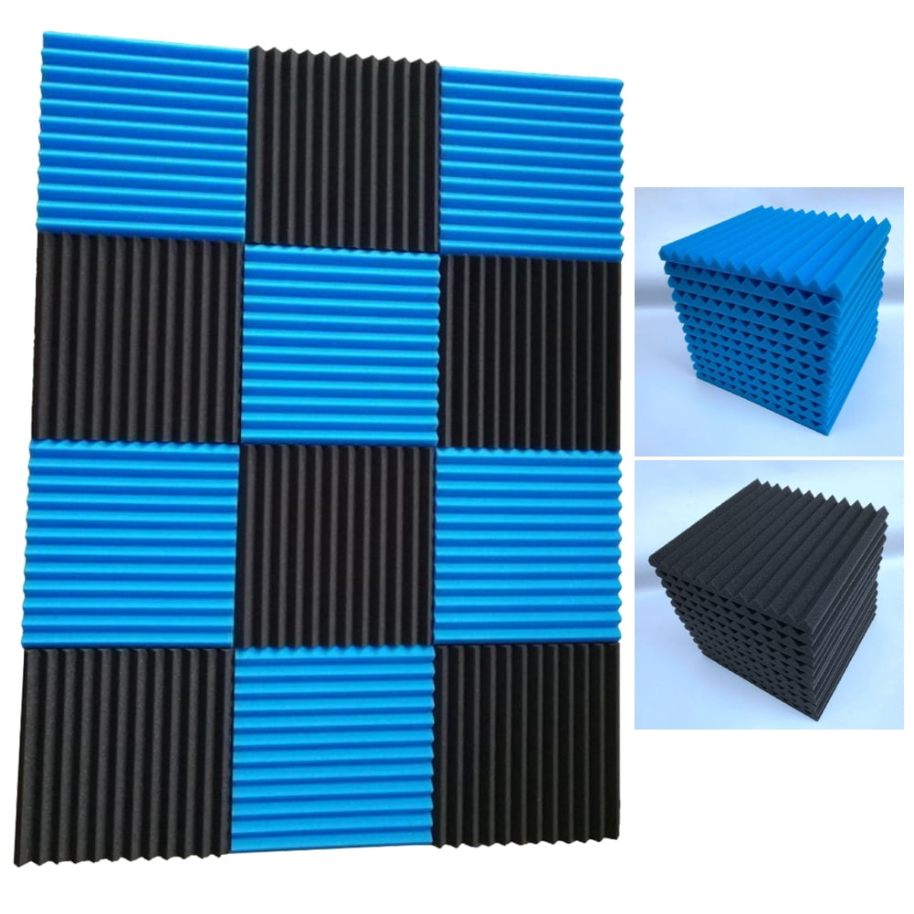 Yinreli 12Pcs Acoustic Panels Soundproofing Foam Tiles Studio Sound ...