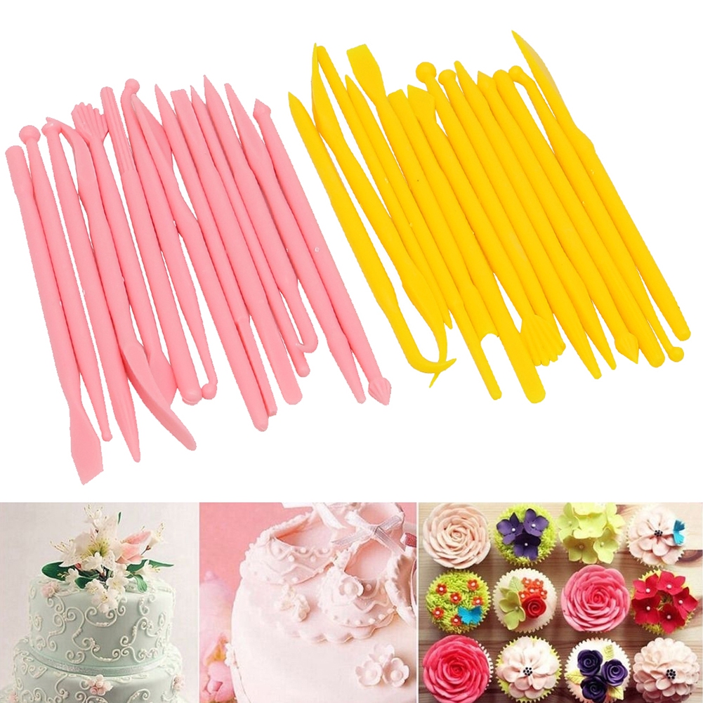 Yinreli 14Pcs Cake Sugarcraft Modeling Cutter DIY Sculpting Decorating ...
