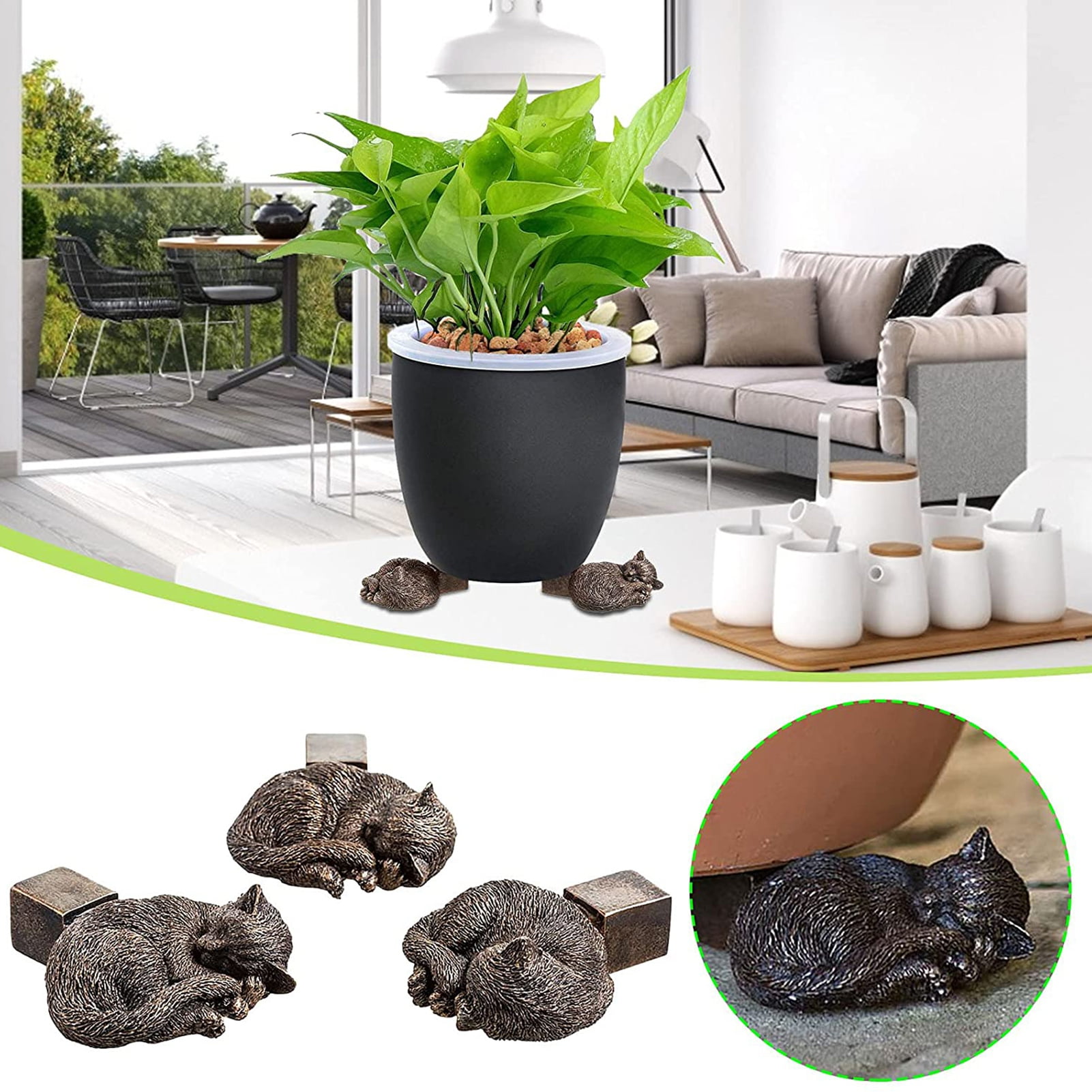 Yinreli 3Pcs/Set Plant Pot Feet Fun Improve Drainage Turtle Shape ...