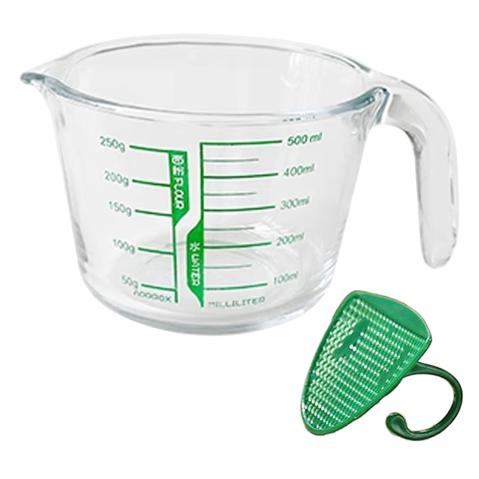 Yinreli 500ml Measuring Cup Glass Measuring Cup 500/1000ml Heat-resistant Jug with Spout ...