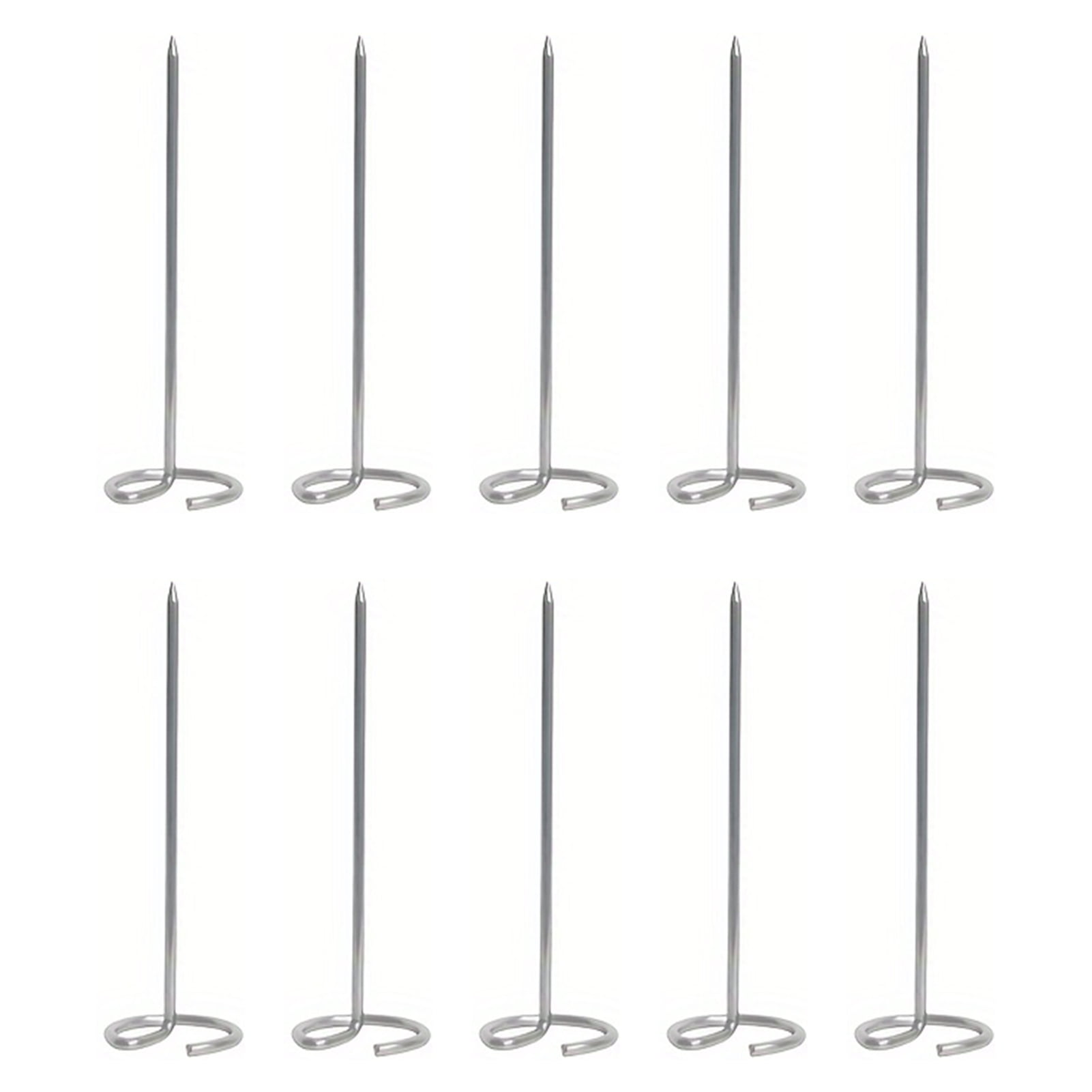 Yinreli Barbecue Skewers 10pcs Vertical Grill Skewers Set Stainless ...