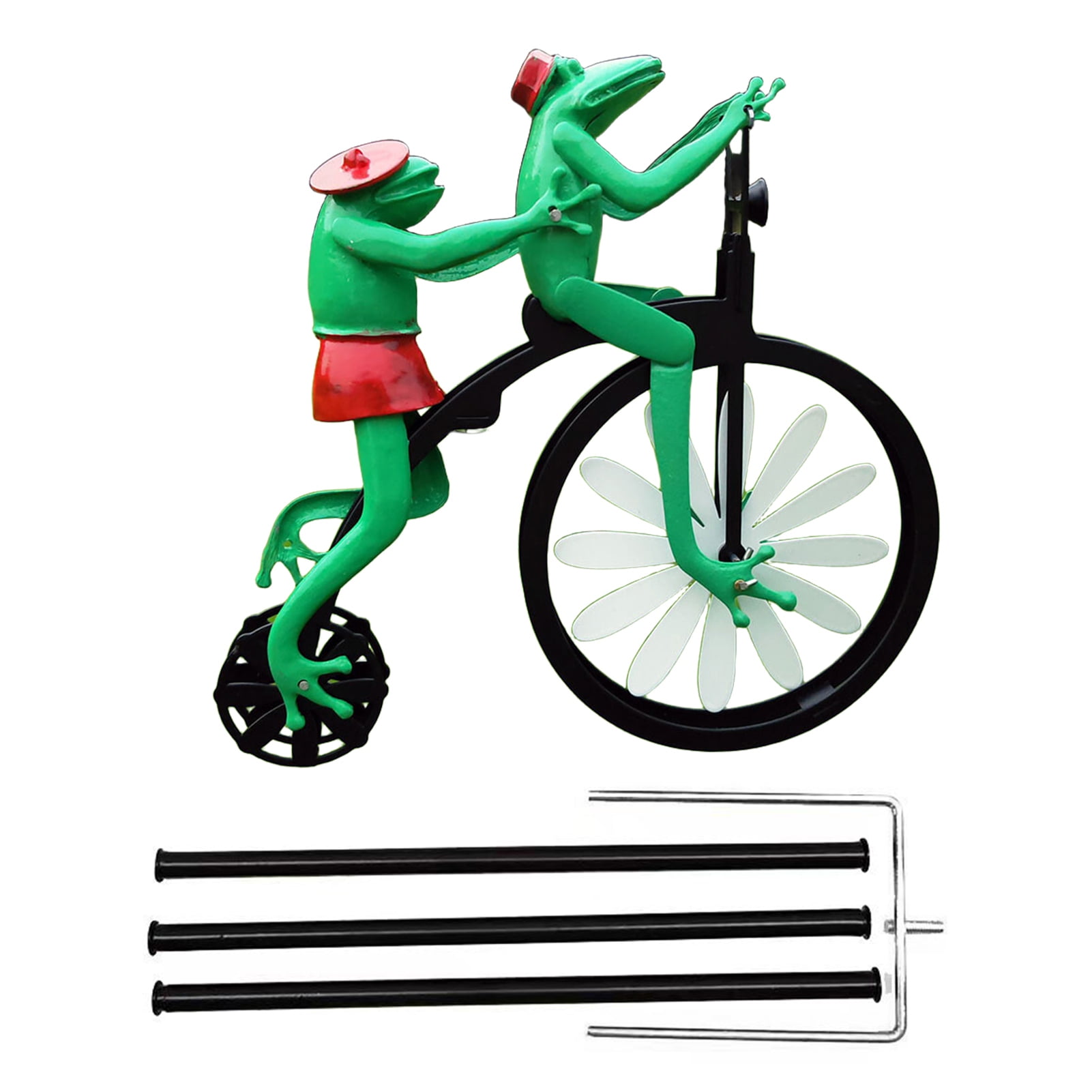 Yinreli Bike Wind Turntable Vintage Bicycle Alloy Wind Spinner Frog ...