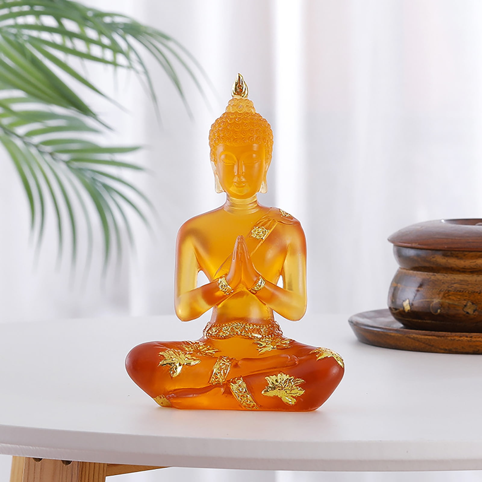 Yinreli Buddha Statue Transparent Meditating Posture Exquisite ...