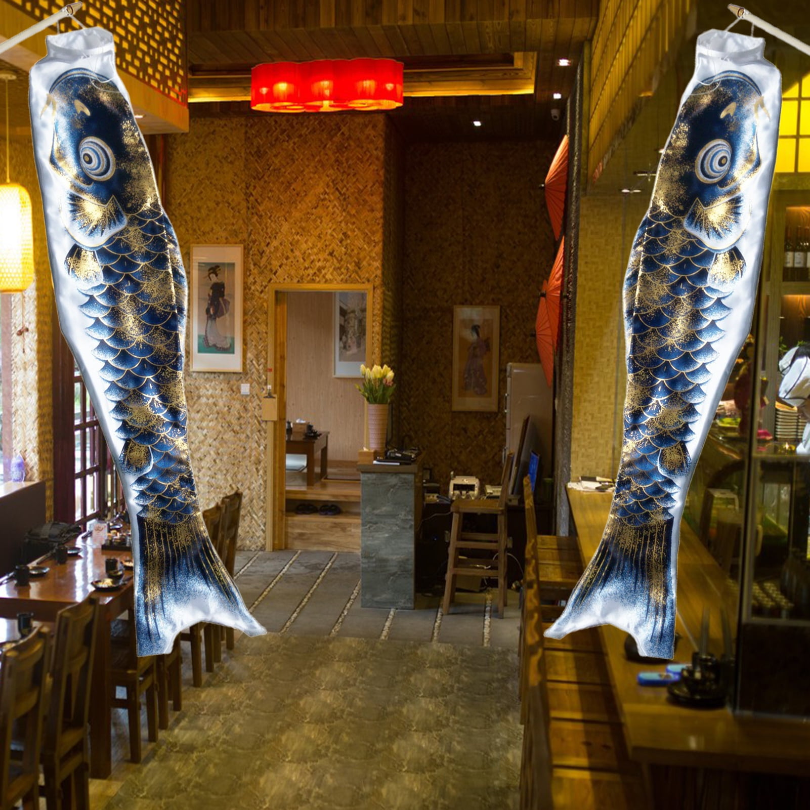 Yinreli Carp Flag Realistic Ornamental Colorful Japanese Style Hanging ...