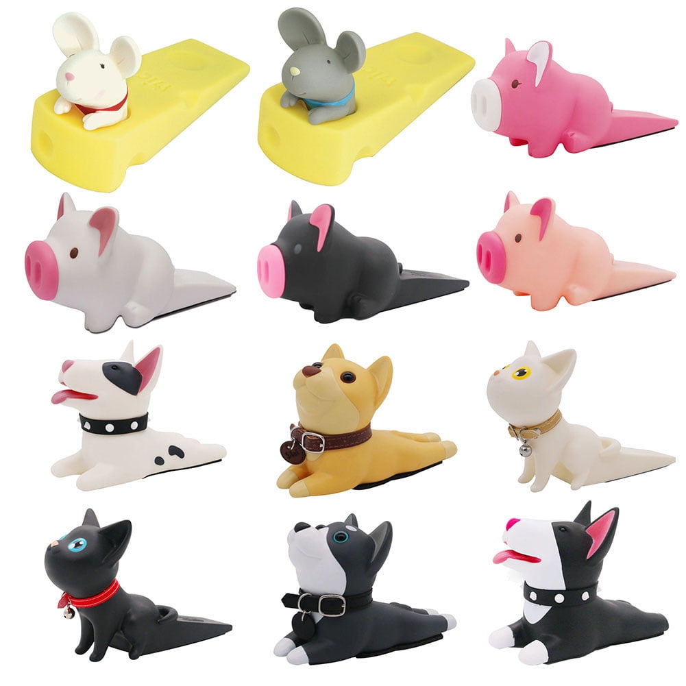 Yinreli Cute Dog Pig Mouse Cat Shape Door Stopper Holder Hard PVC ...