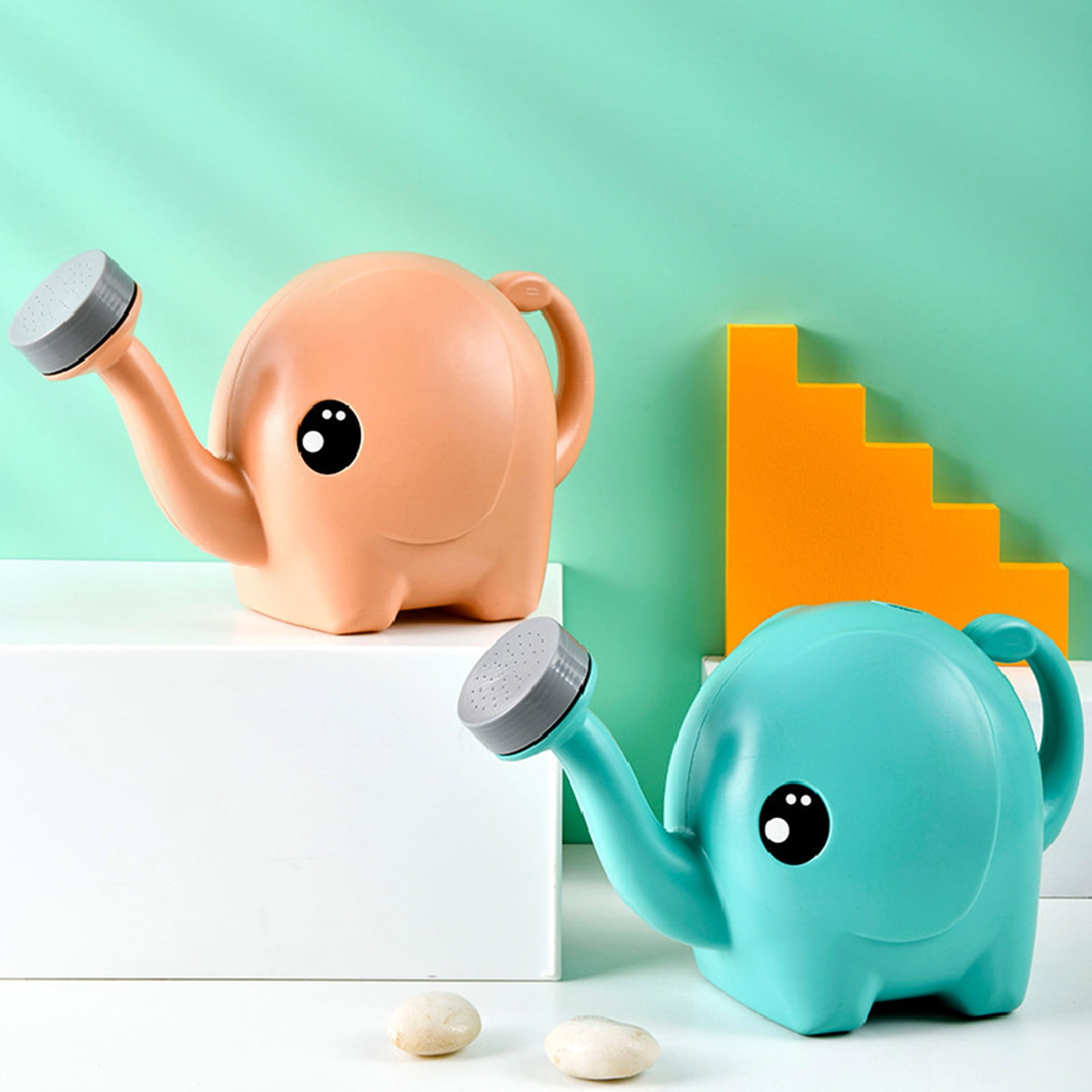 Yinreli Elephant Shape Water Can Cute Large Capacity Plastic Creative ...