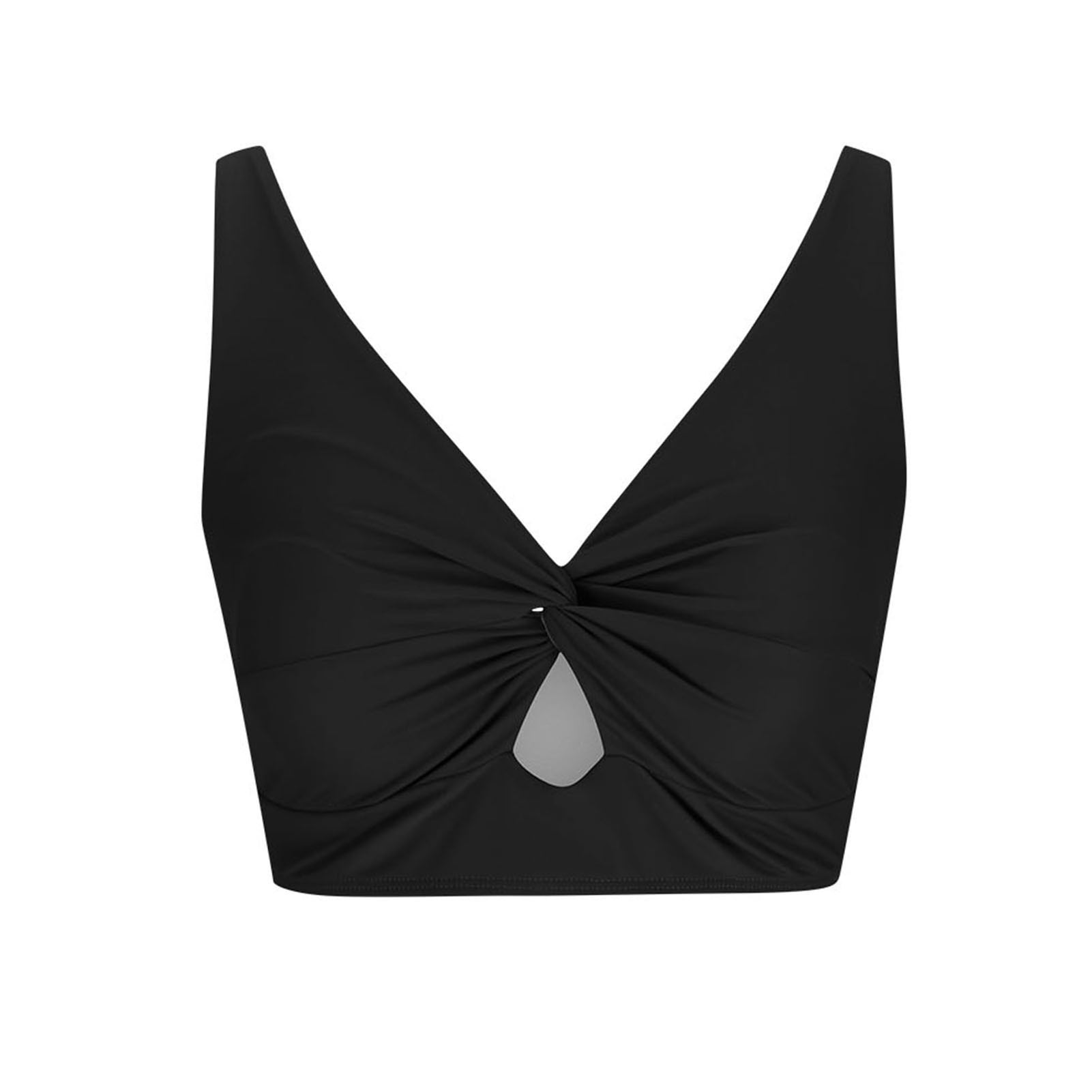 Yinreli Knotted Design Bikini Top Women Swimsuit Tops with Knotted ...