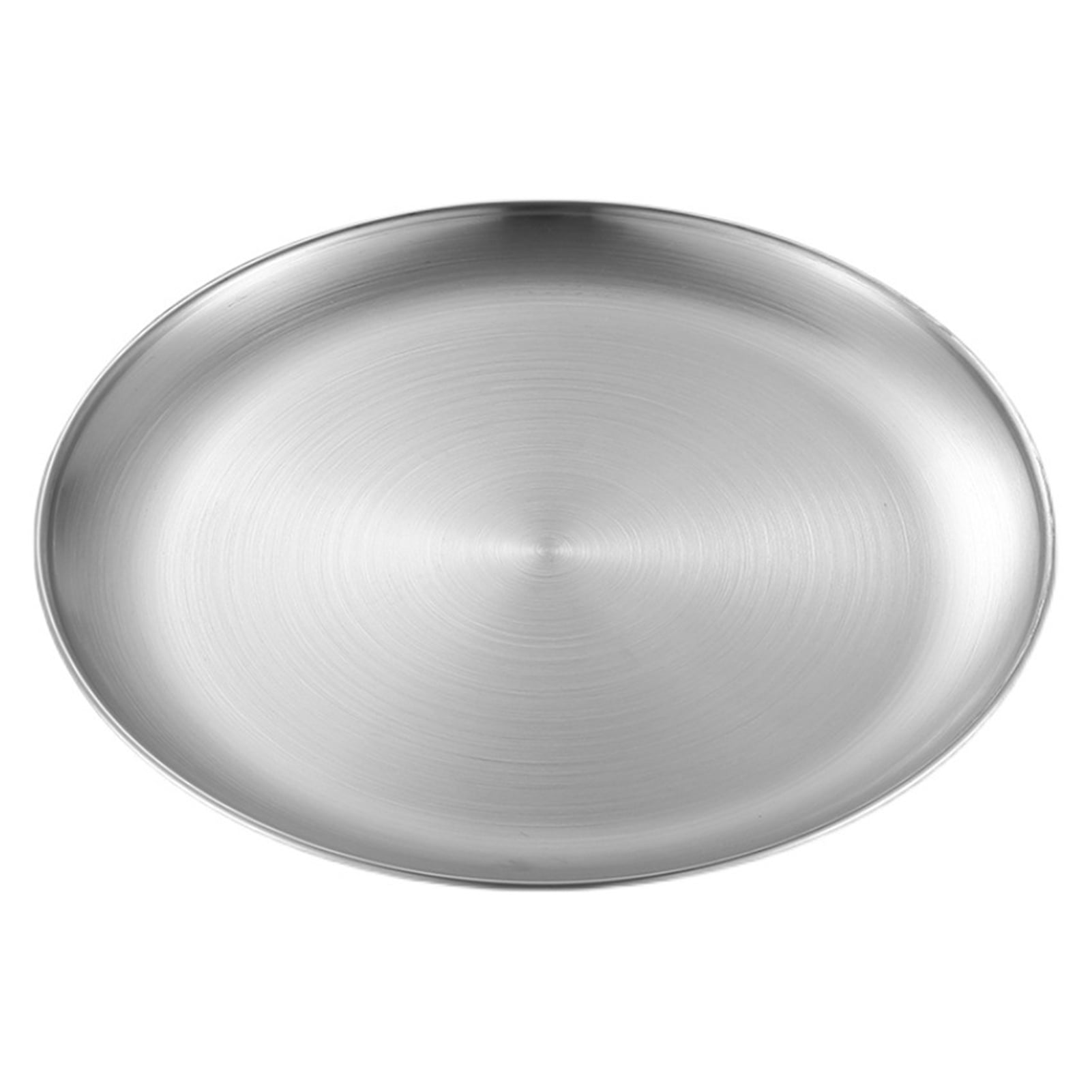 Yinreli Korean Stainless Steel Plates Round Stainless Steel Dinner ...