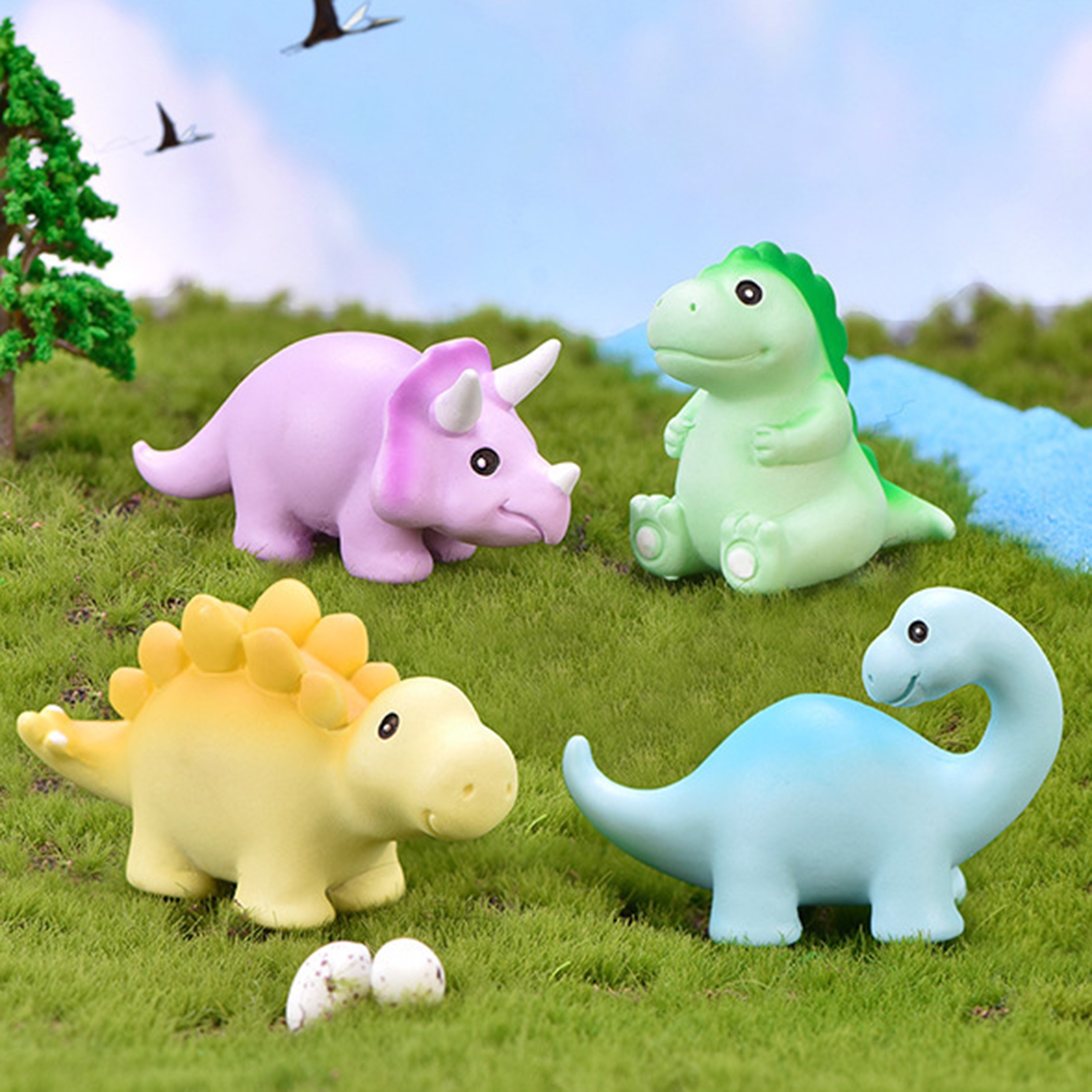 Yinreli Layout Props Dinosaur Figurine Exquisite Workmanship Resin ...