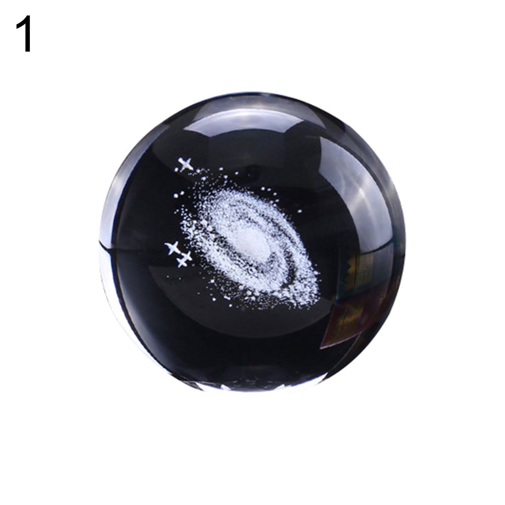 Yinreli Milky Way Artificial Crystal Ball Globe Galaxy Laser Engraved ...