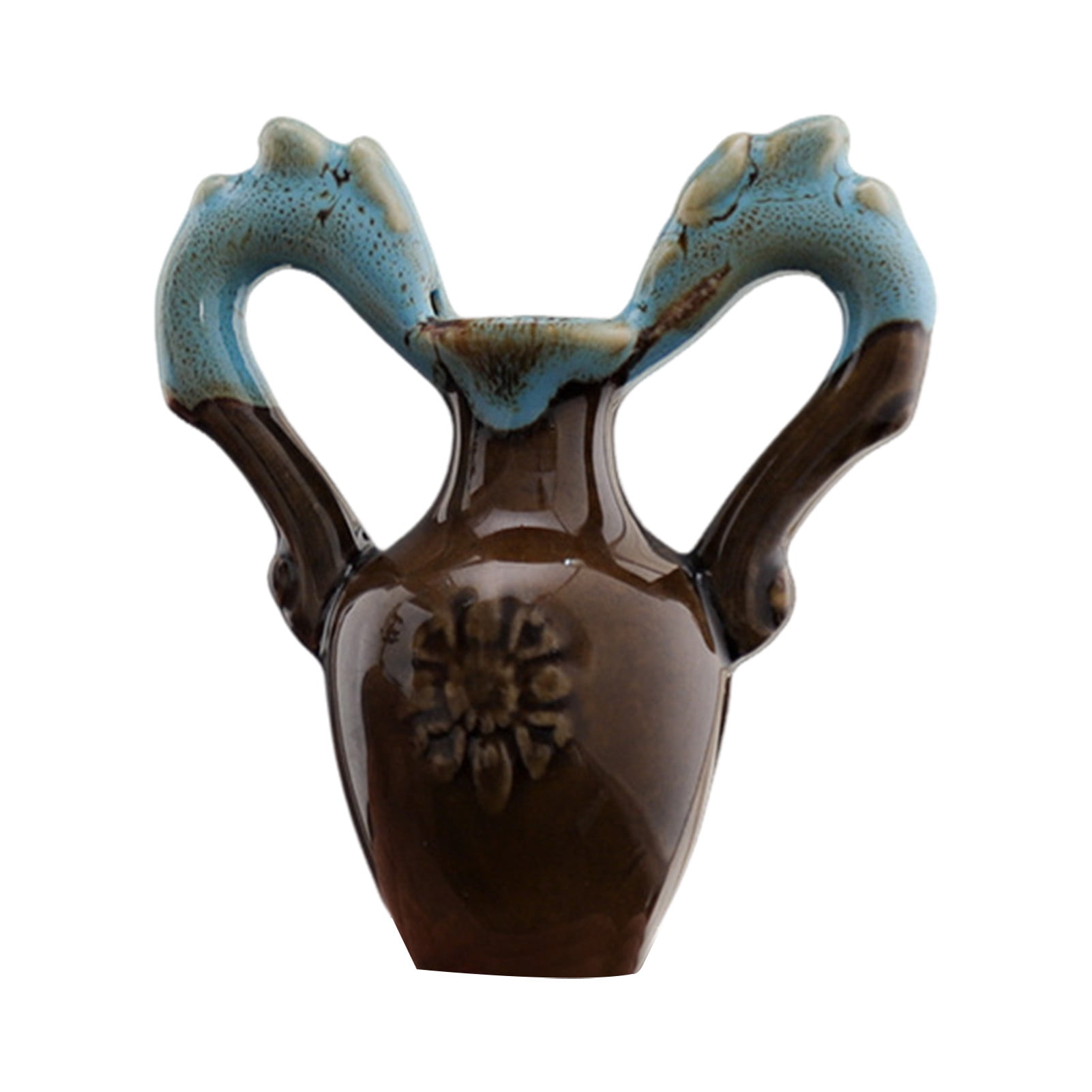 Yinreli Mini Plants Vase Mini Flower Vase Figurine Vintage Colored ...