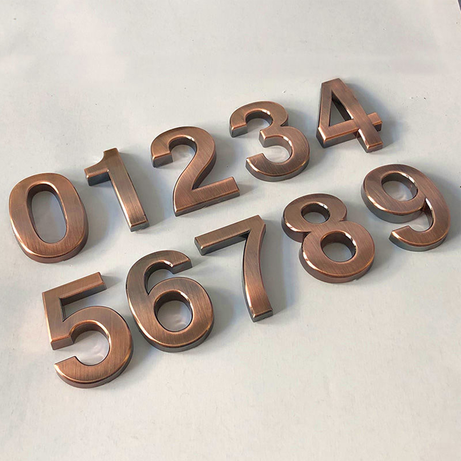 Yinreli Number Sign Self Adhesive Rust-proof ABS 3D 0-9 Mailbox Numbers ...
