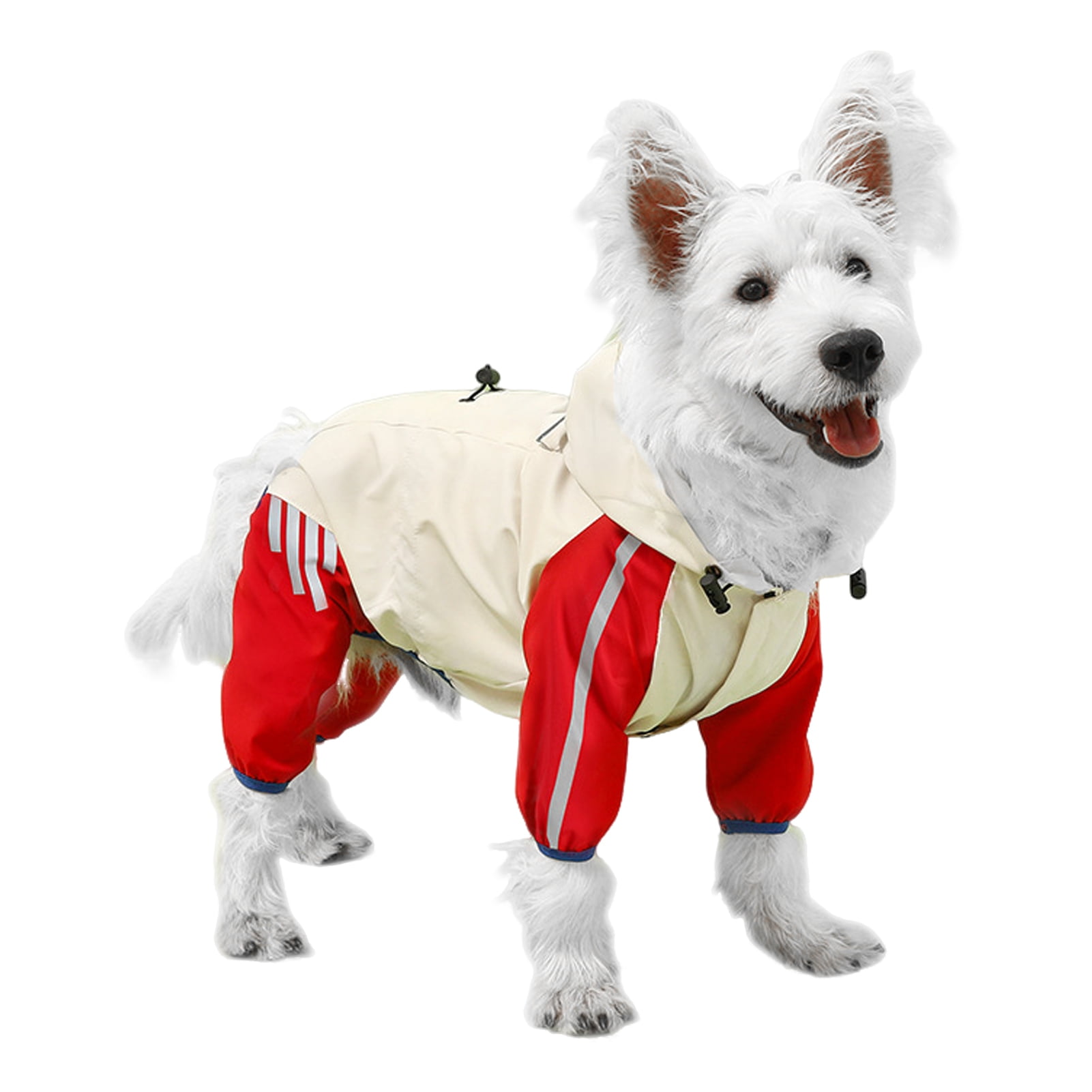 Yinreli Pet Raincoat with Reflective Strip Dog Raincoat Waterproof ...