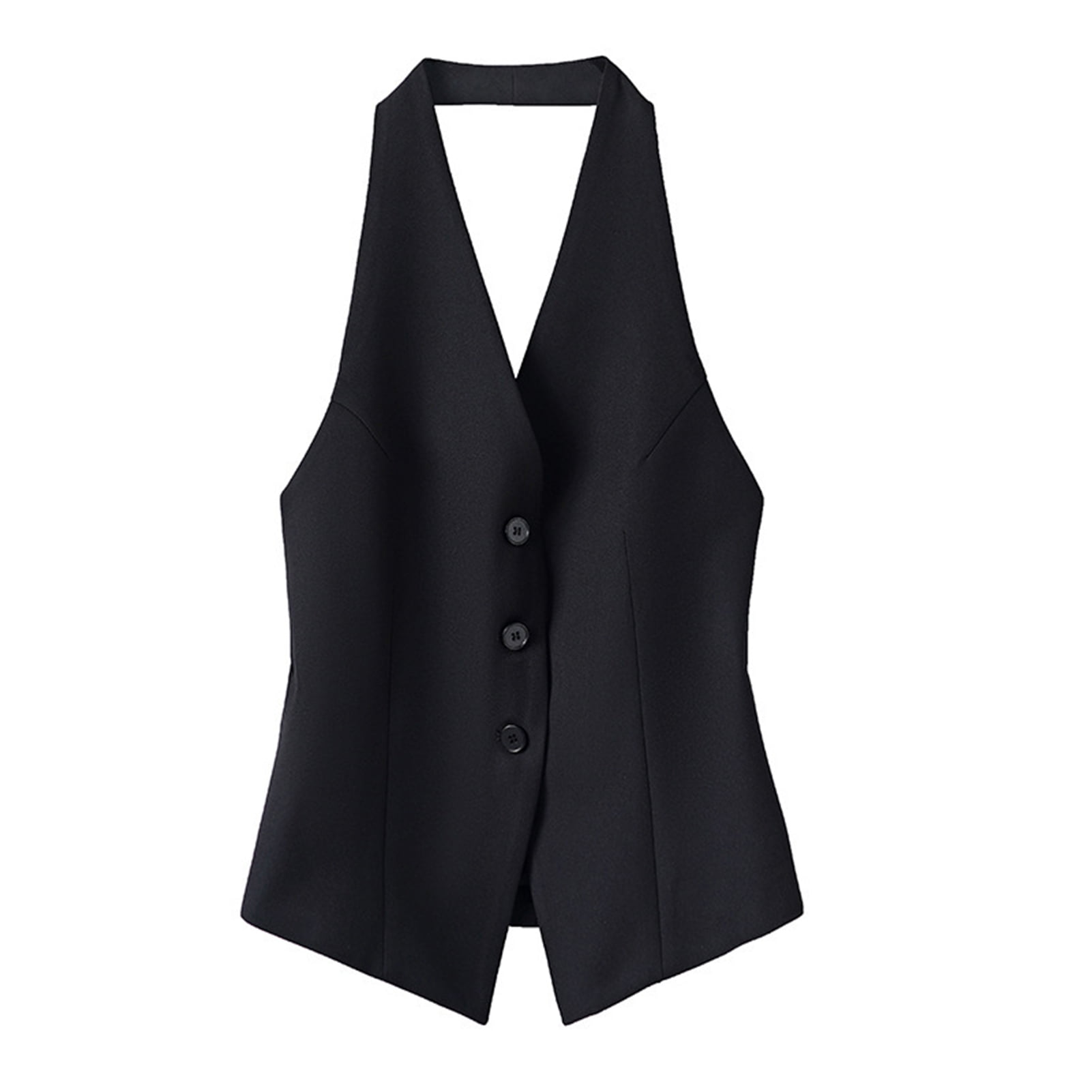 Yinreli Retro Halter Neck Waistcoat Women's Halter Neck Waistcoat Retro ...