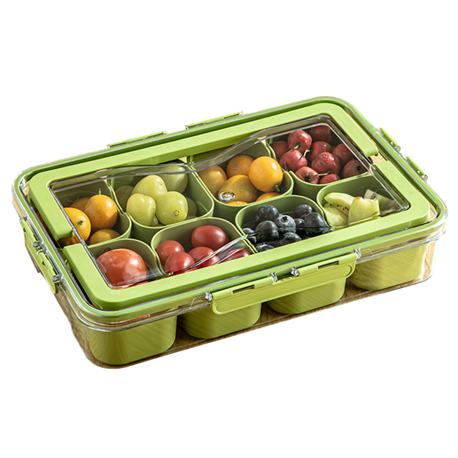 Yinreli Travel Snack Tray Food Storage Box Snack Container with Lid Bpa ...