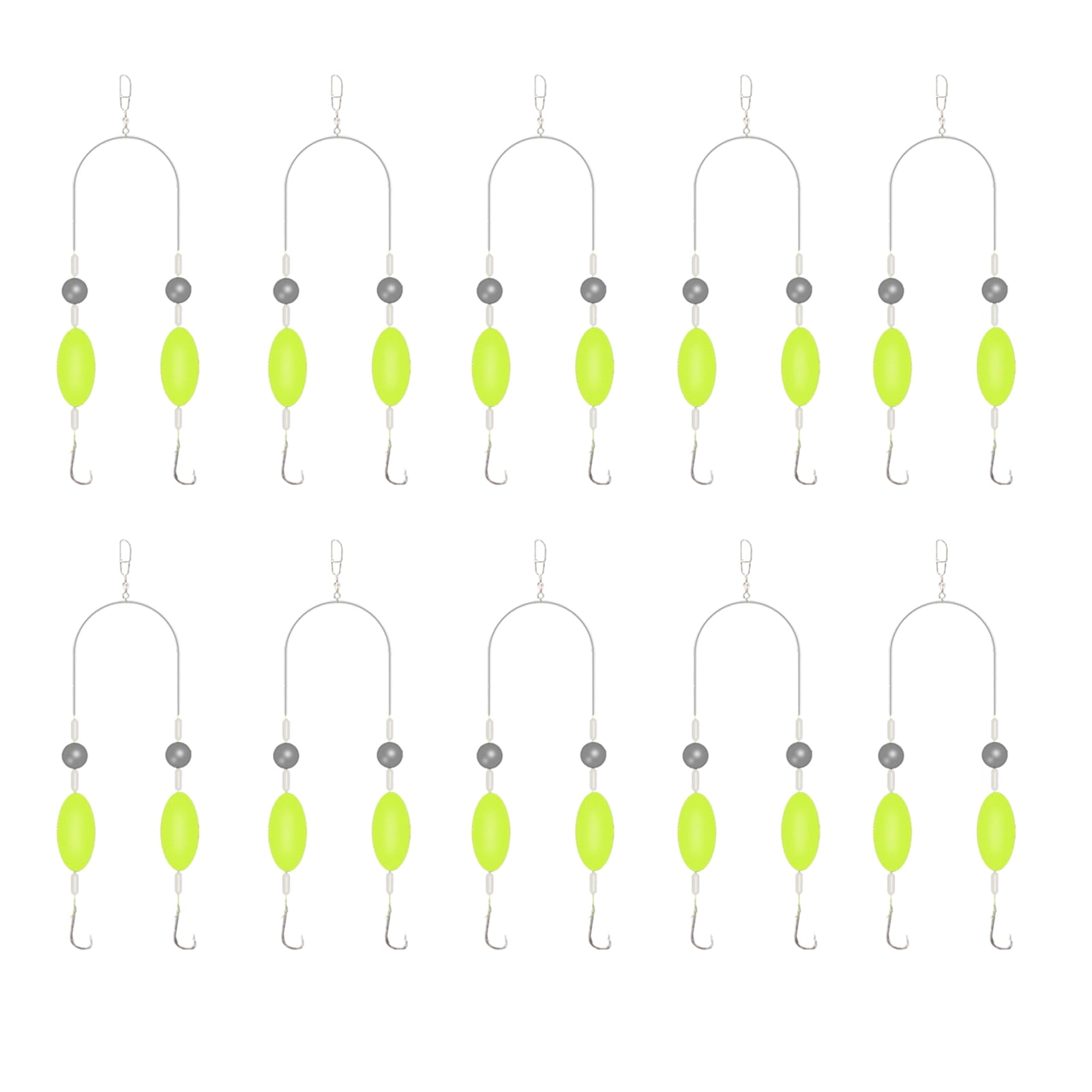 Yinreli Universal Fishing Rig 10pcs Double Reverse Hooks Fishing Rig ...