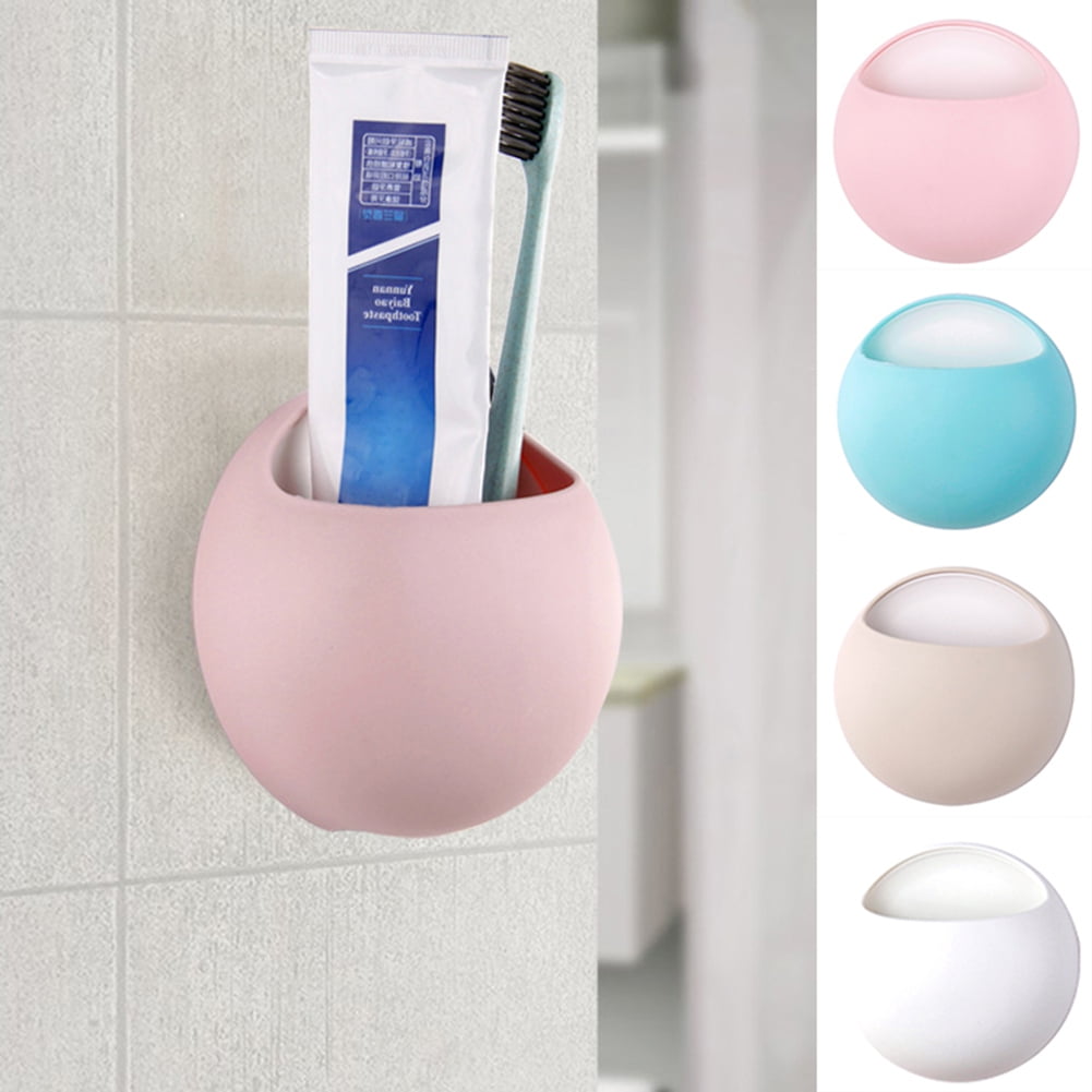 Yinreli Wall Mount Storage Rack Toothbrush Toothpaste Holder Strain ...